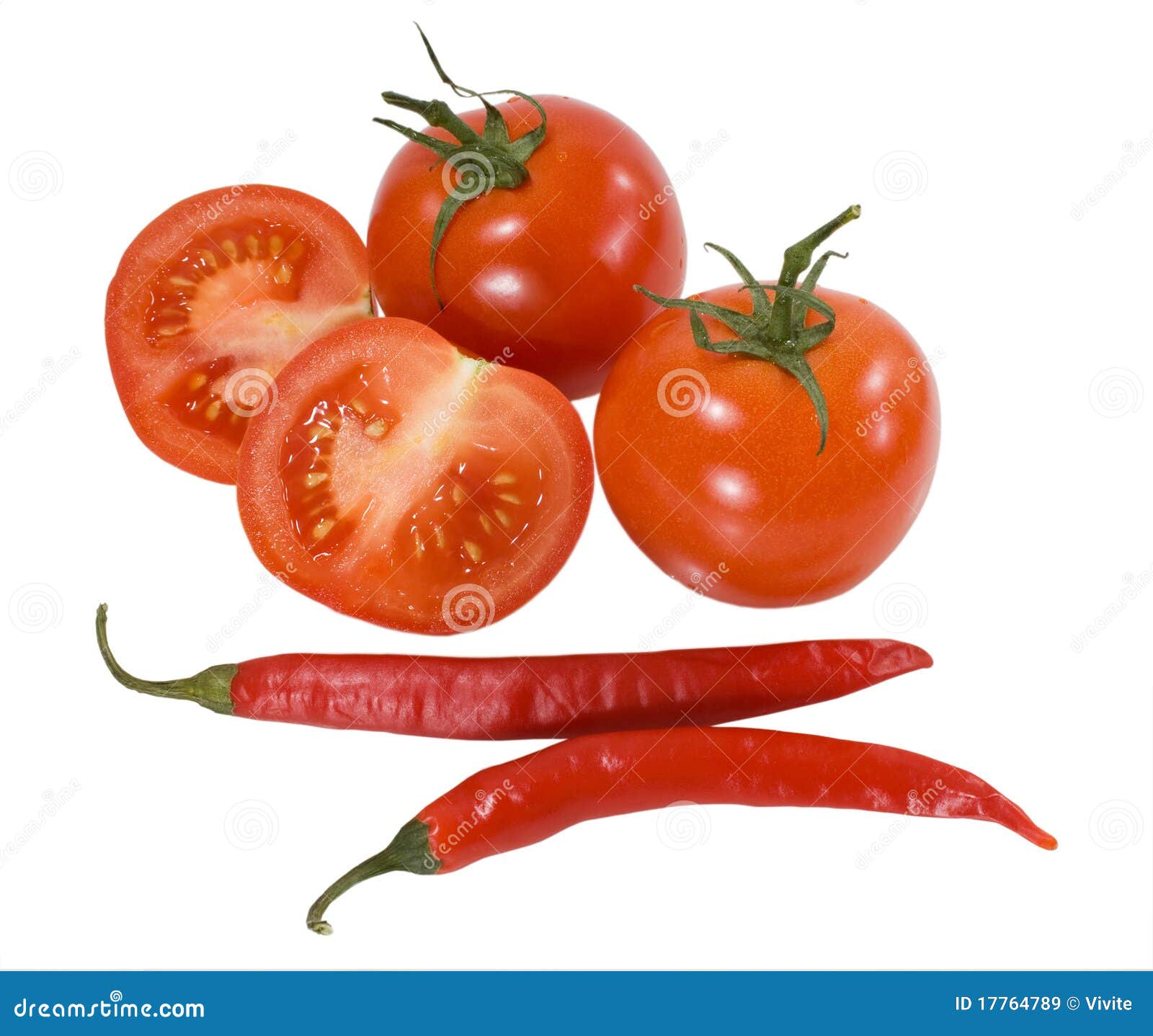 Red Tomatoes with Chilly Peppers Stock Image - Image of shiny, group ...
