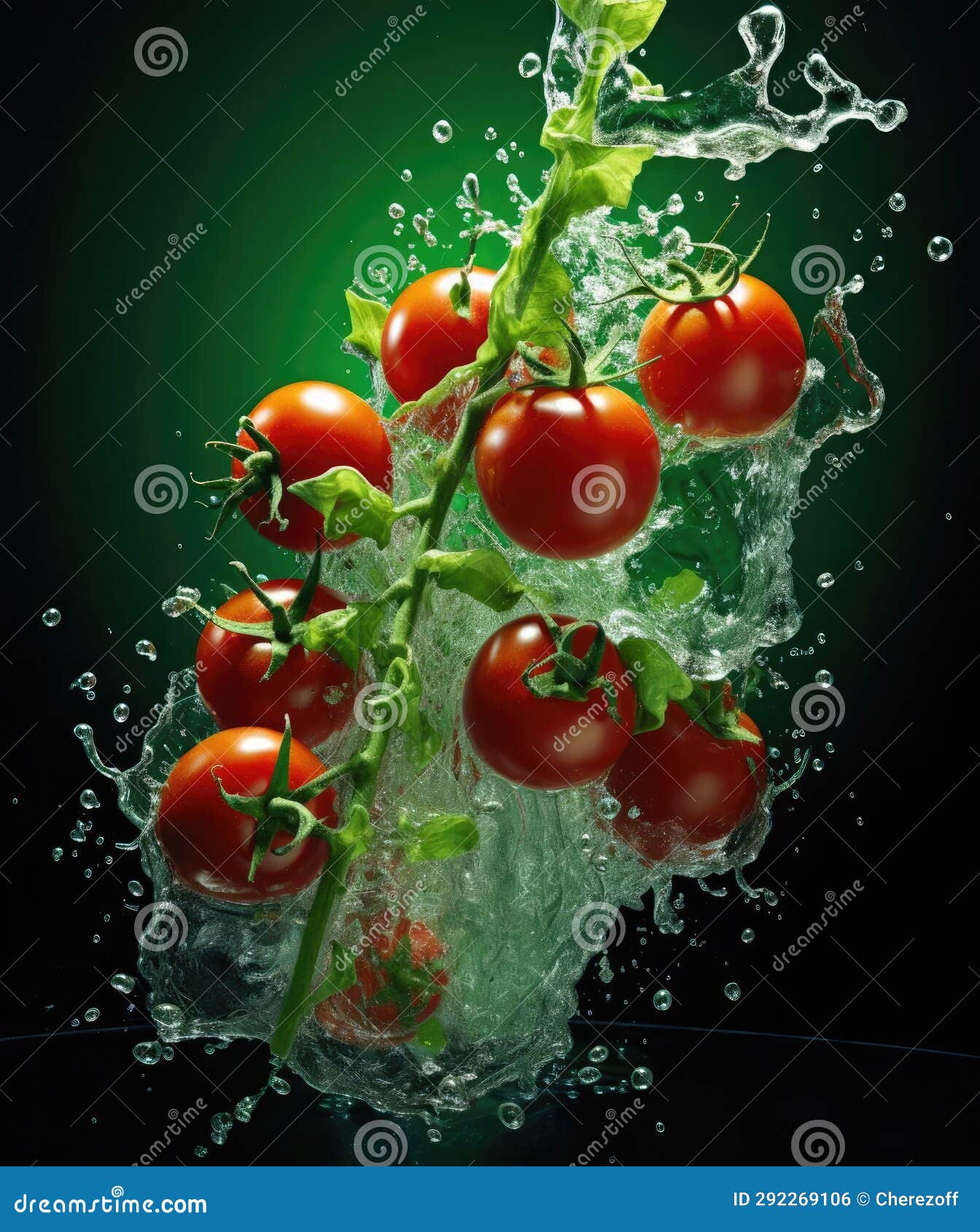 Red Tomatoes Fall into the Water Stock Photo - Image of closeup, bowl ...