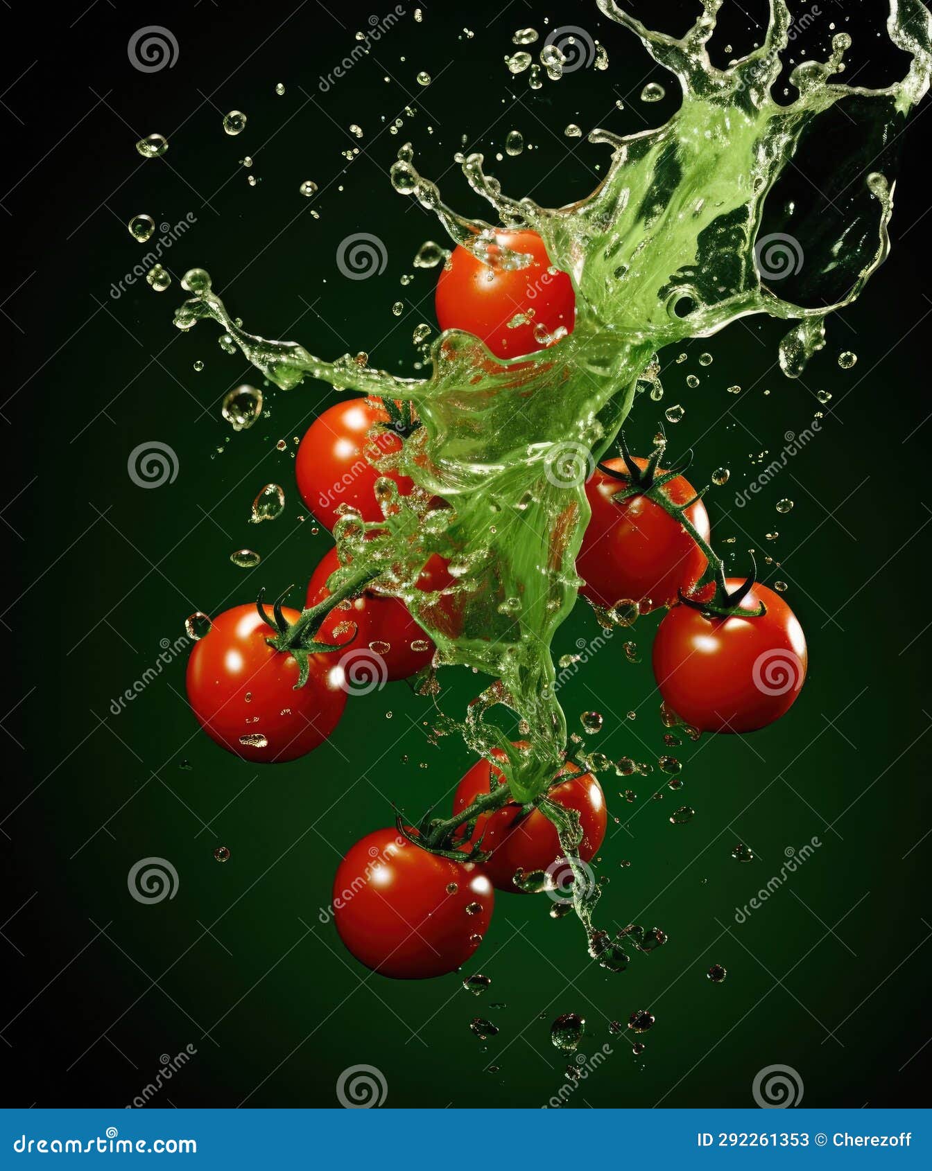 Red Tomatoes Fall into the Water Stock Image - Image of green, tomato ...