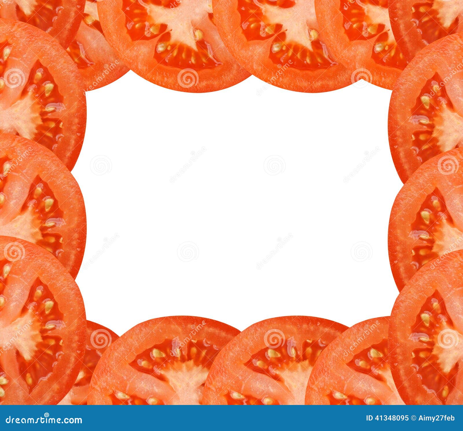 Red Tomatoes Frame Isolated on a White Background Stock Image - Image ...