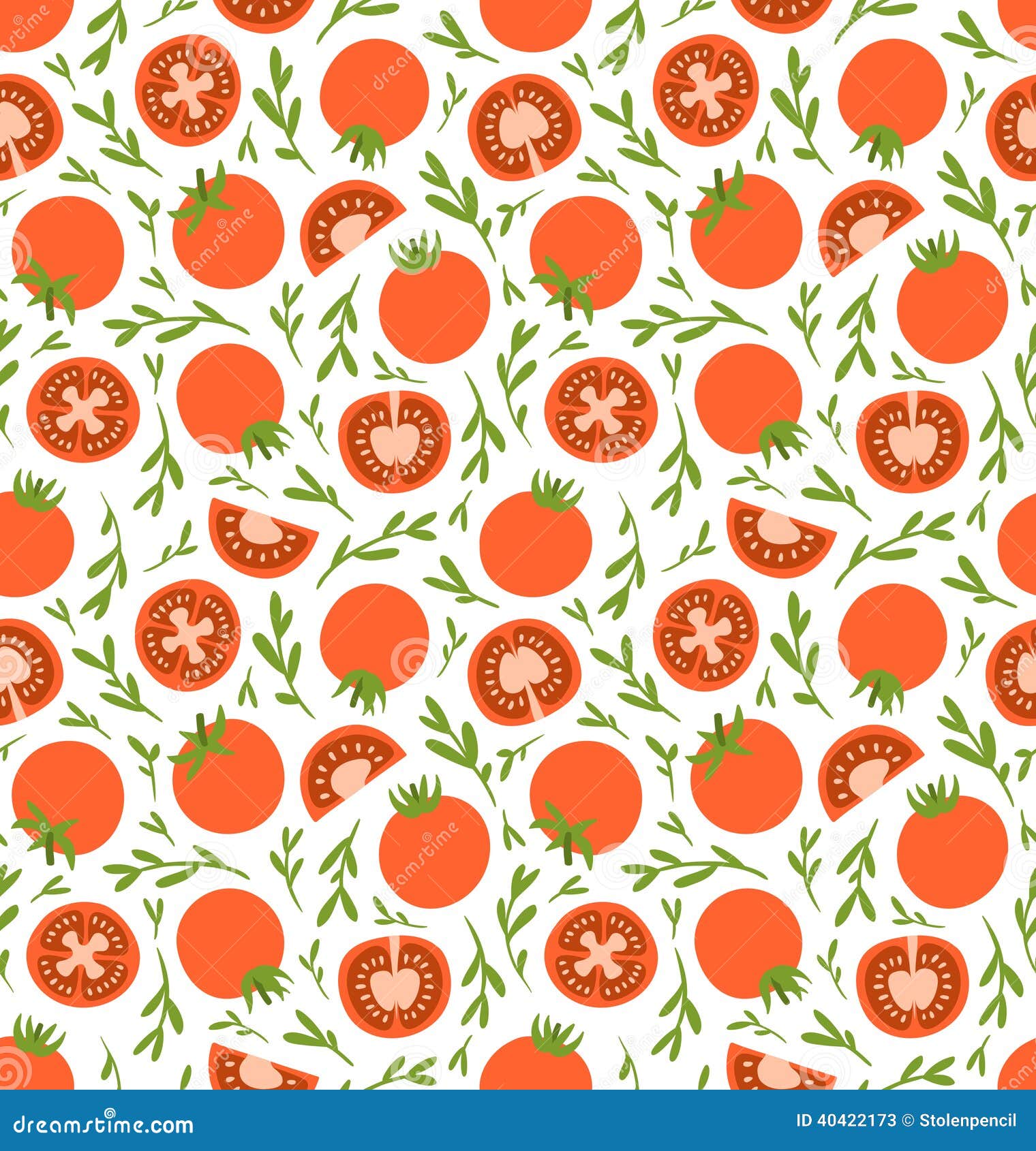 Red tomatoes pattern stock vector. Illustration of drawing - 40422173