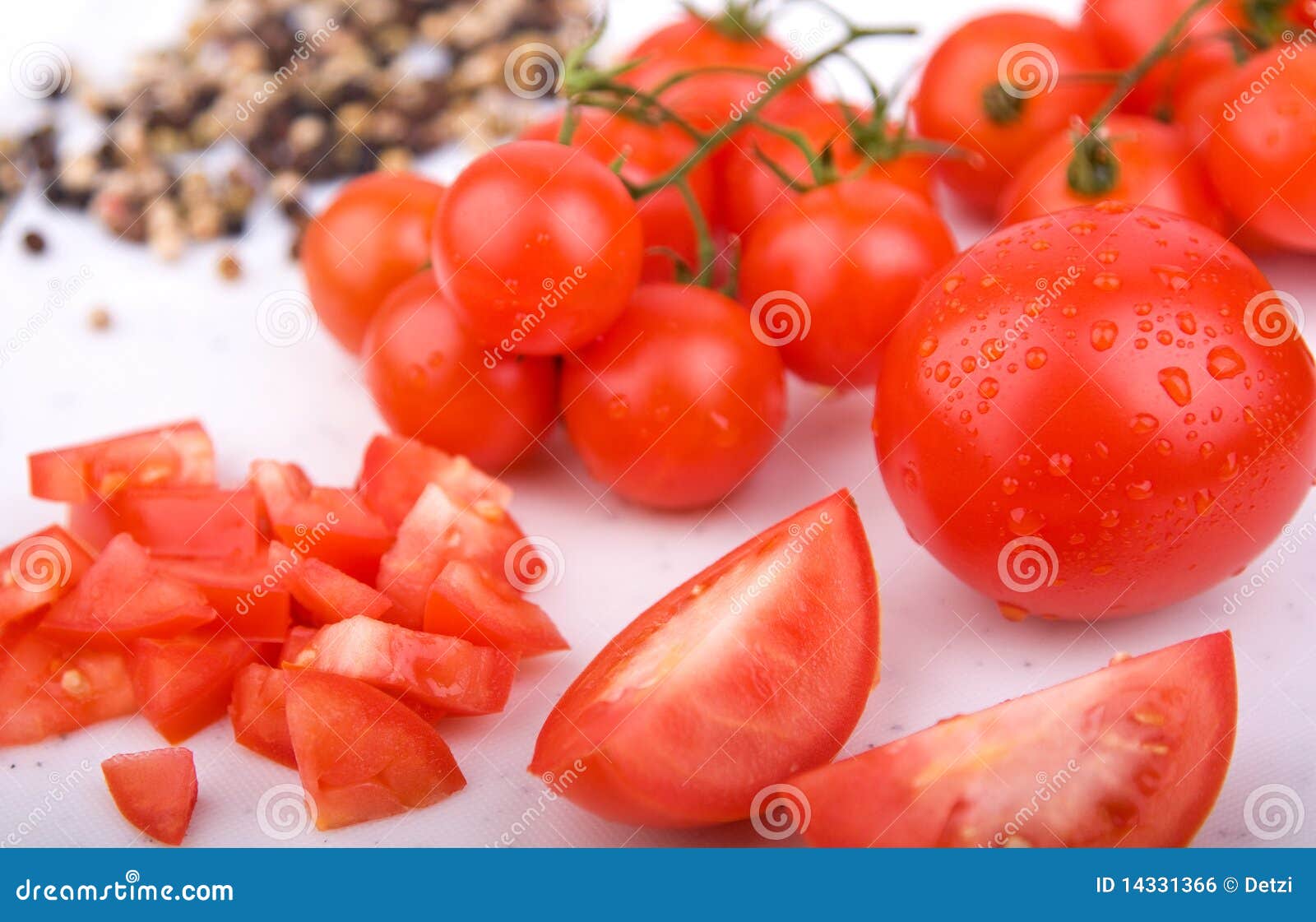 Red tomatoes with pepper stock photo. Image of colored - 14331366