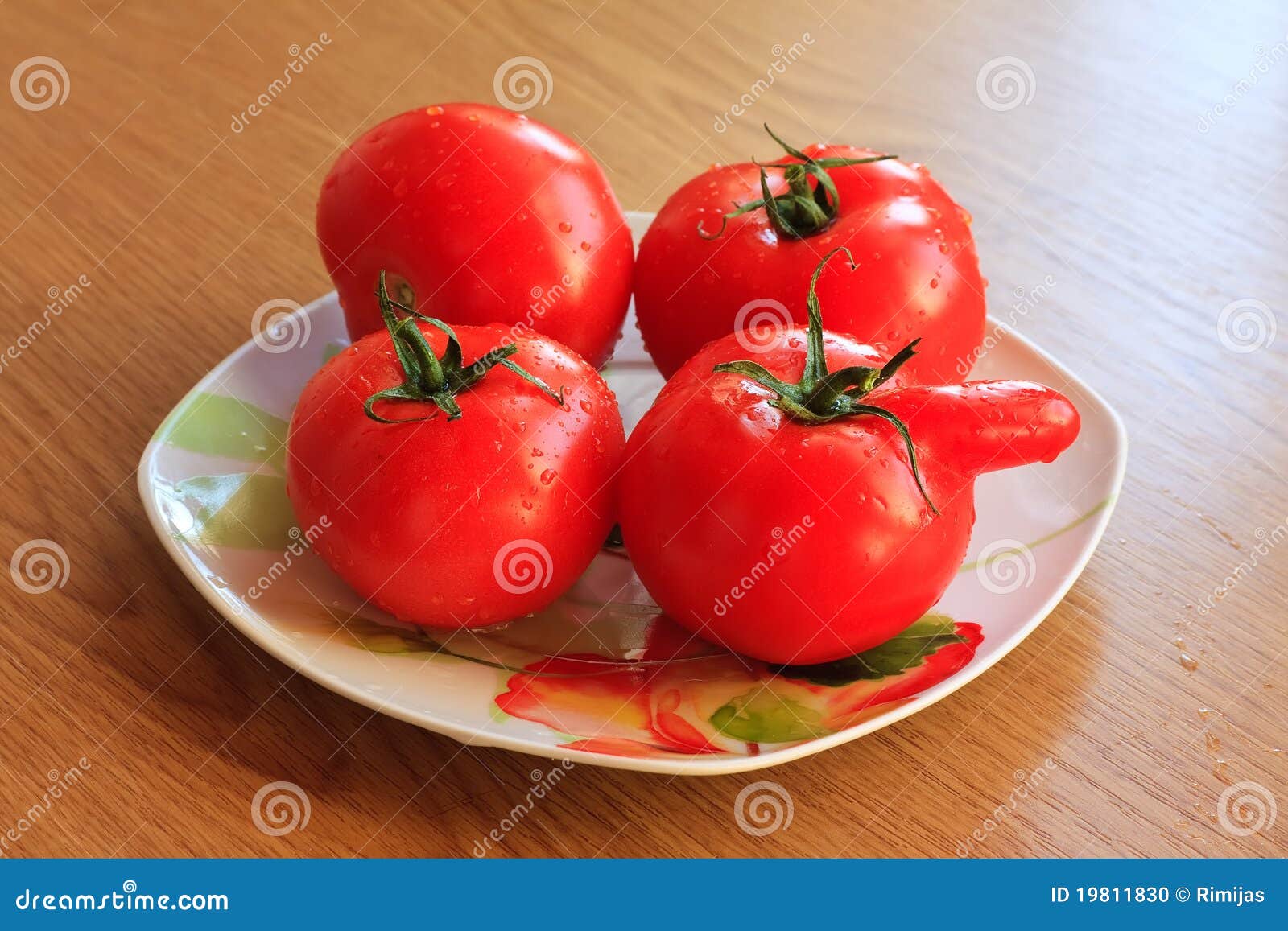 Red tomatoes a plate stock photo. Image of eating, healthy - 19811830