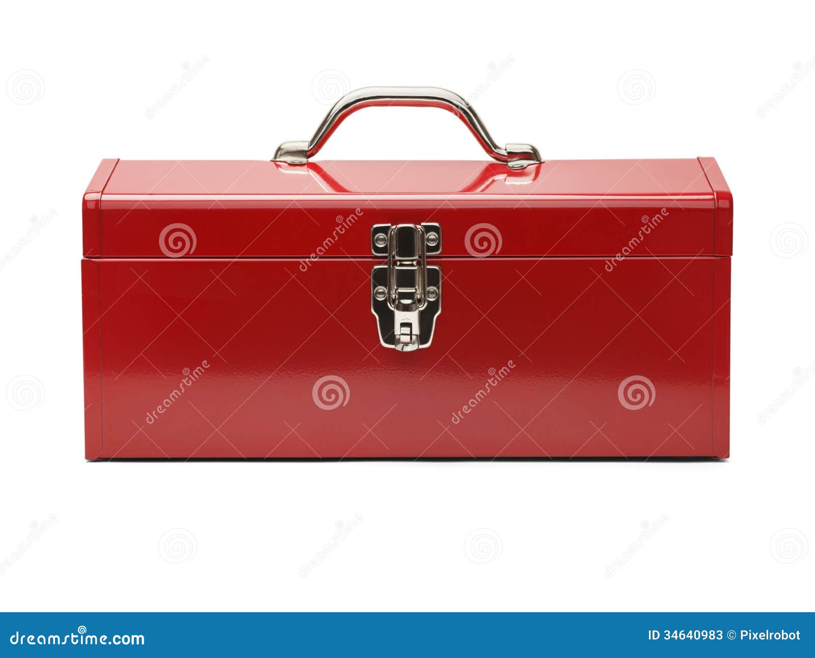 Red Tool Box stock image. Image of silver, studio, equipment - 34640983