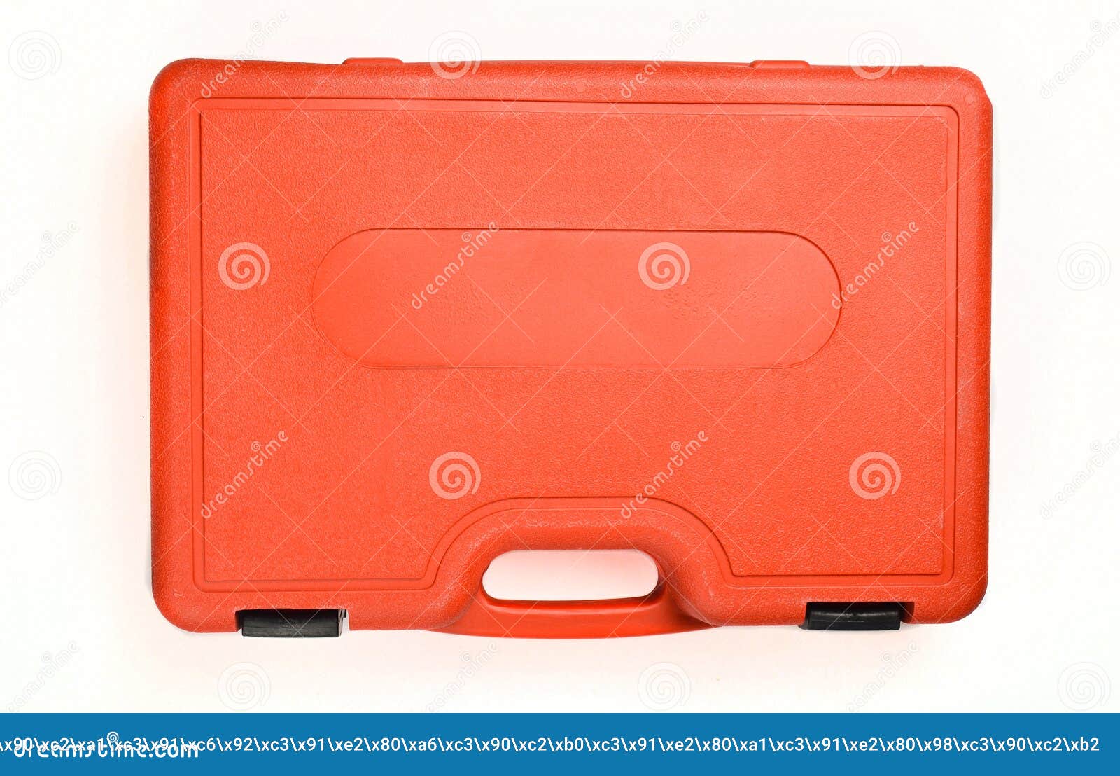 Red Tool Case Isolated on White Background Top View Stock Image - Image ...