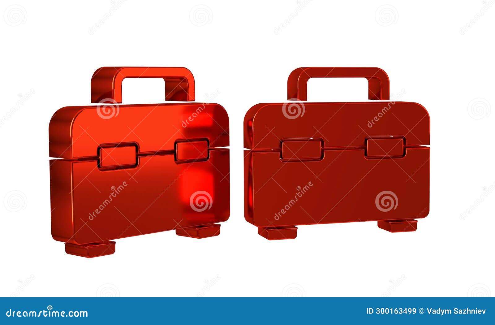 Red Toolbox Icon Isolated on Transparent Background. Tool Box Sign ...