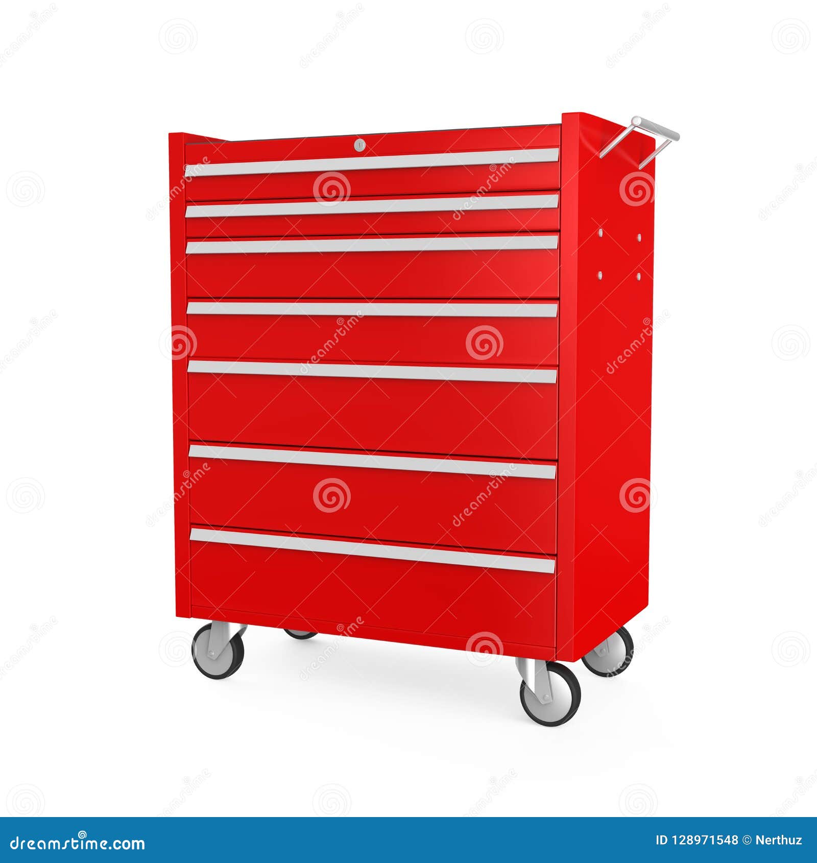 Red Tools Cabinet Isolated stock illustration. Illustration of tool ...