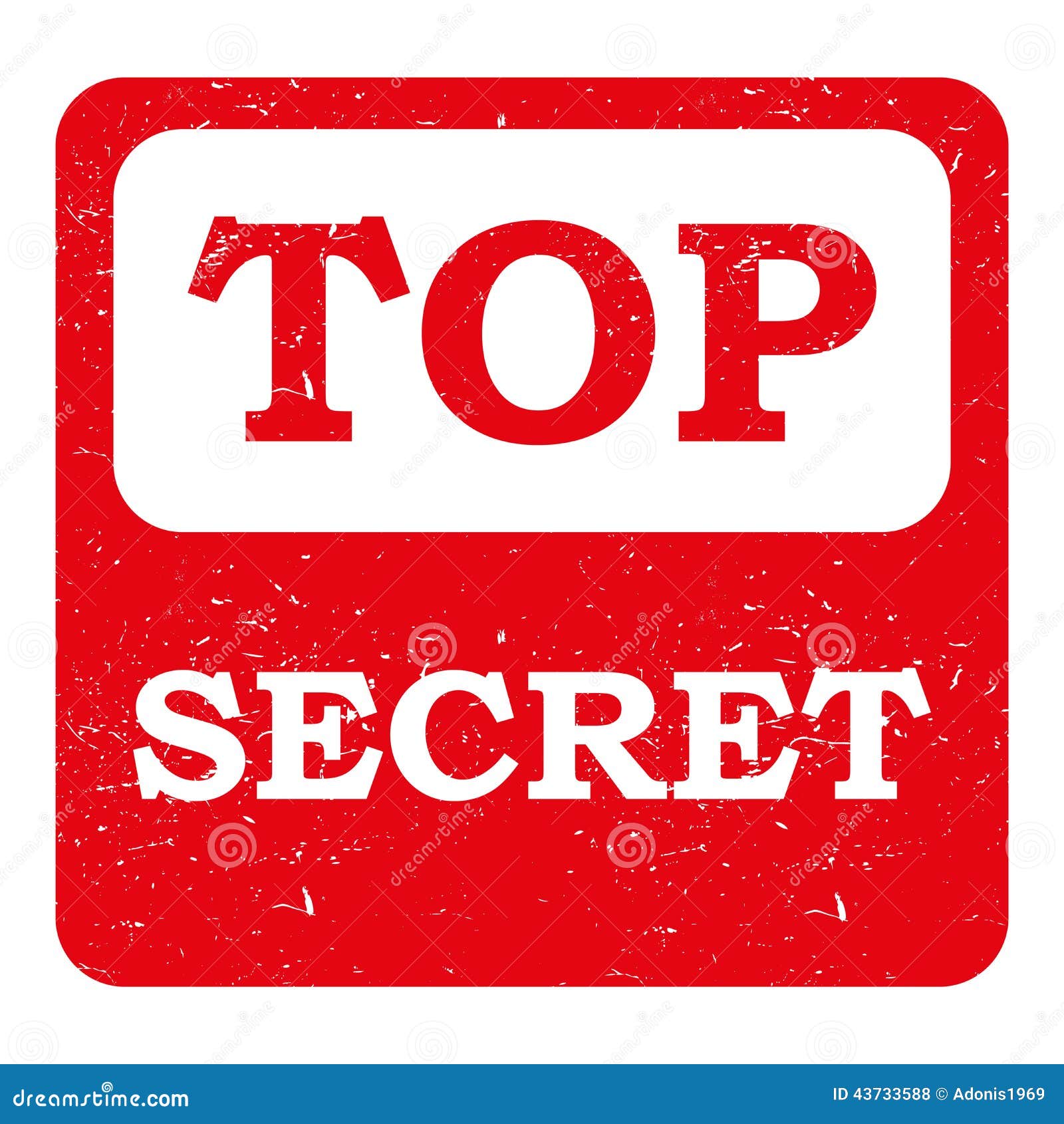 Red Top Secret Stamp or Sticker Stock Vector - Illustration of stamp ...