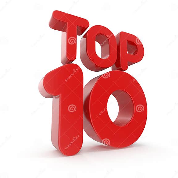 Red Top Ten stock illustration. Illustration of winner - 261076433
