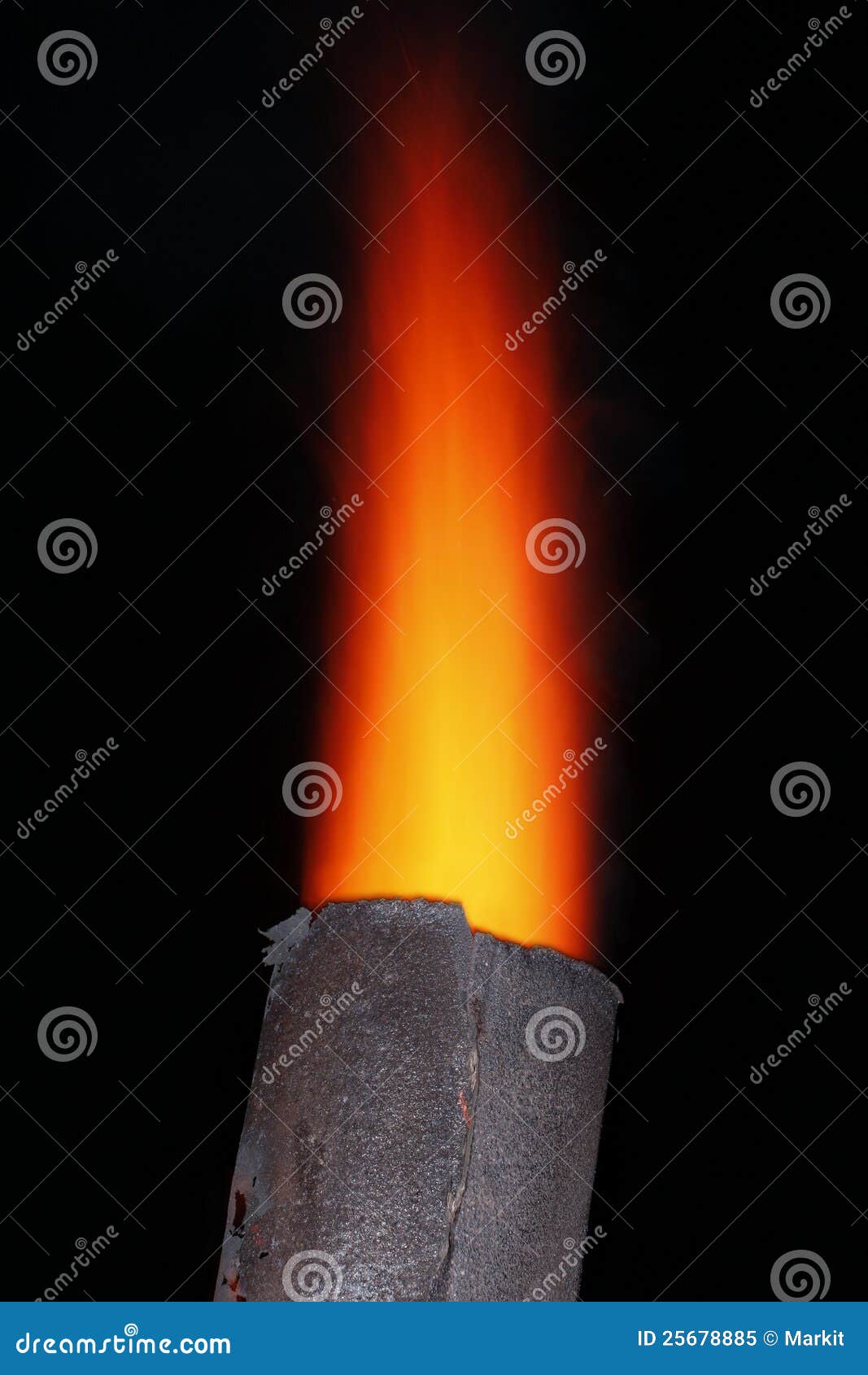 Red Torch Over Metal Chimney Stock Image - Image of phenomenon ...