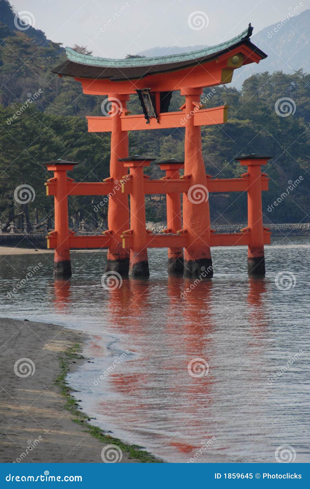 Red torii gate stock image. Image of torii, japan, floating - 1859645