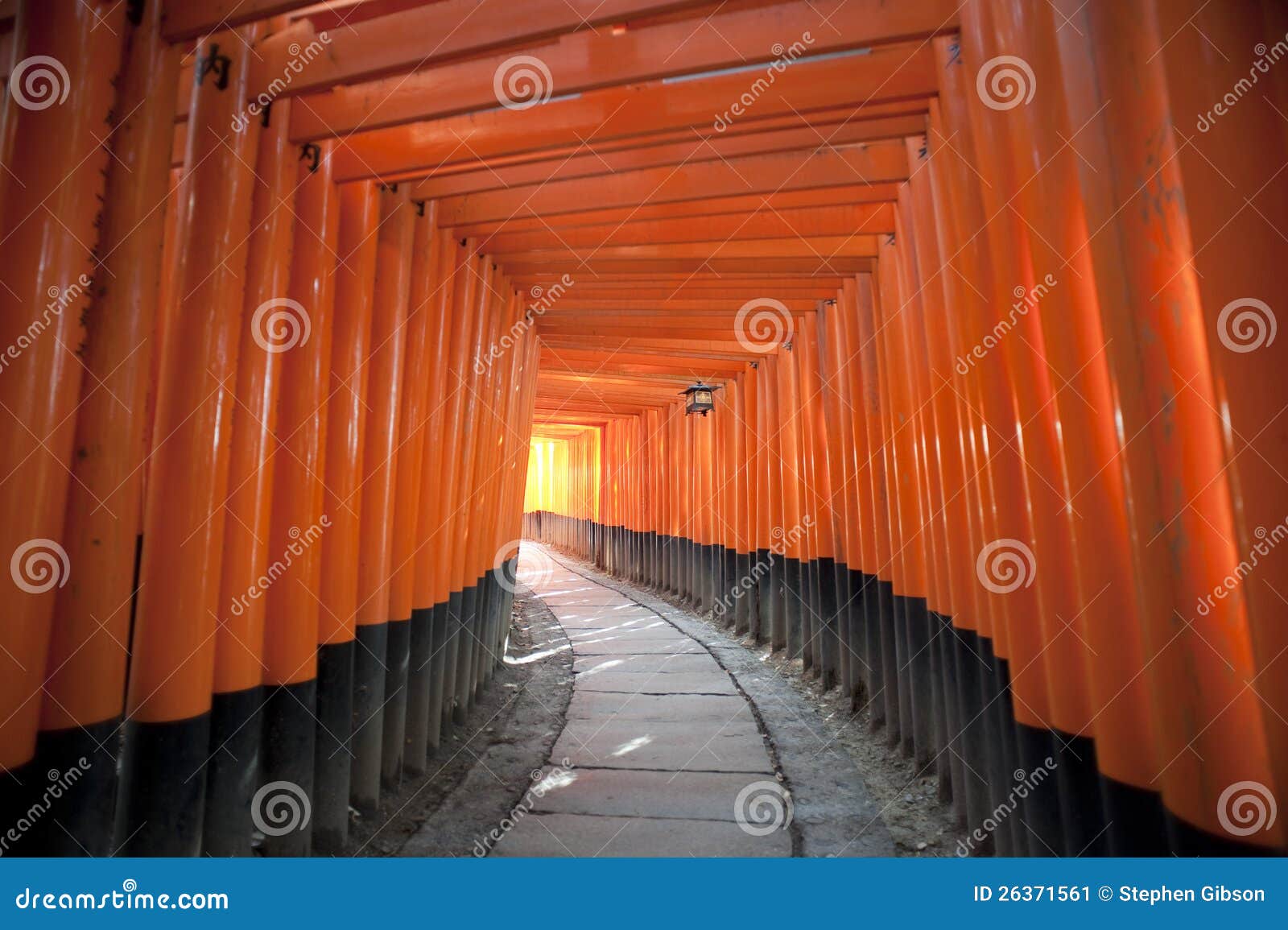 Red Torii Gates Japan stock image. Image of inaritaisha - 26371561