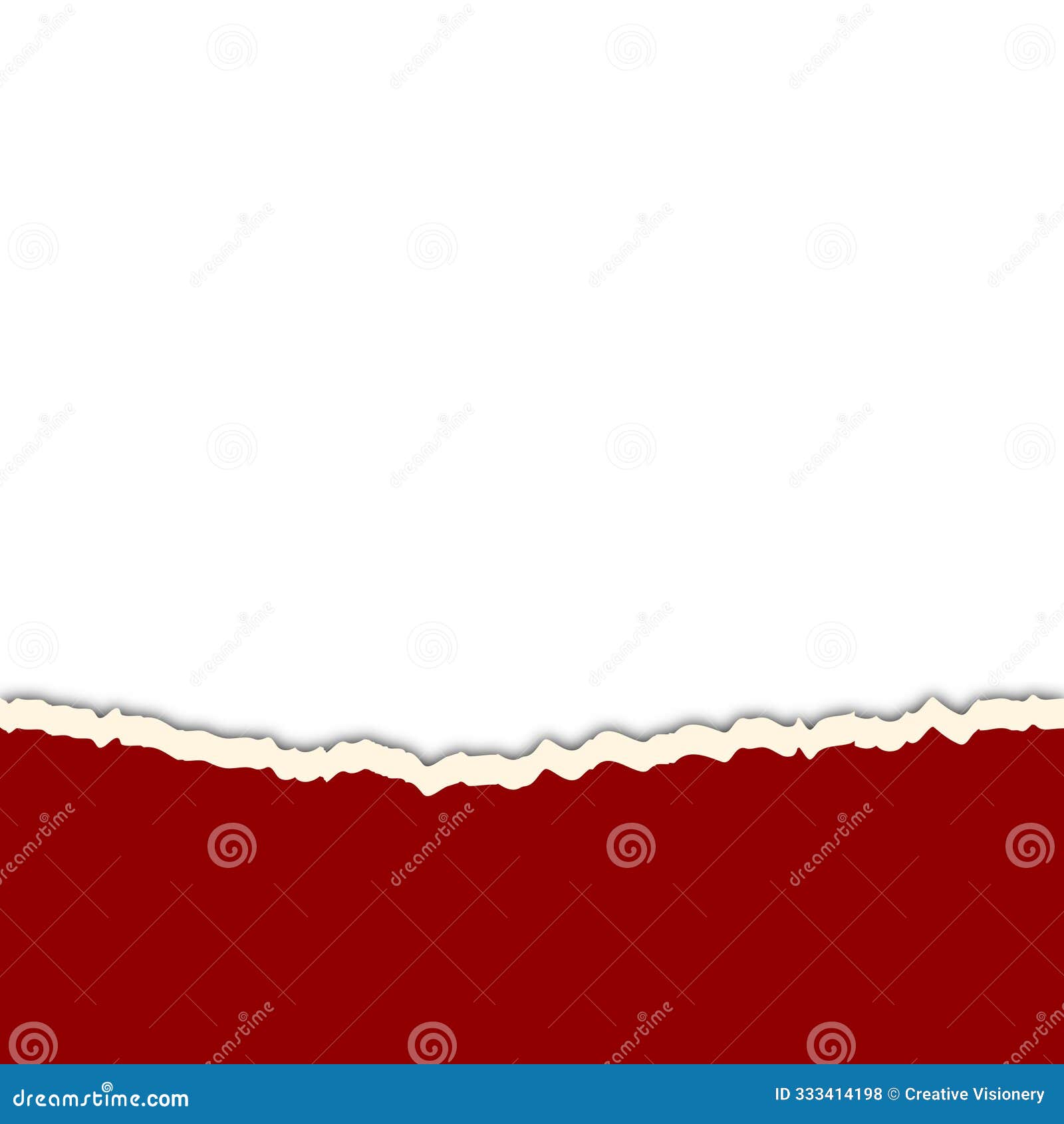 Red Torn Paper Border Decoration Stock Illustration - Illustration of ...