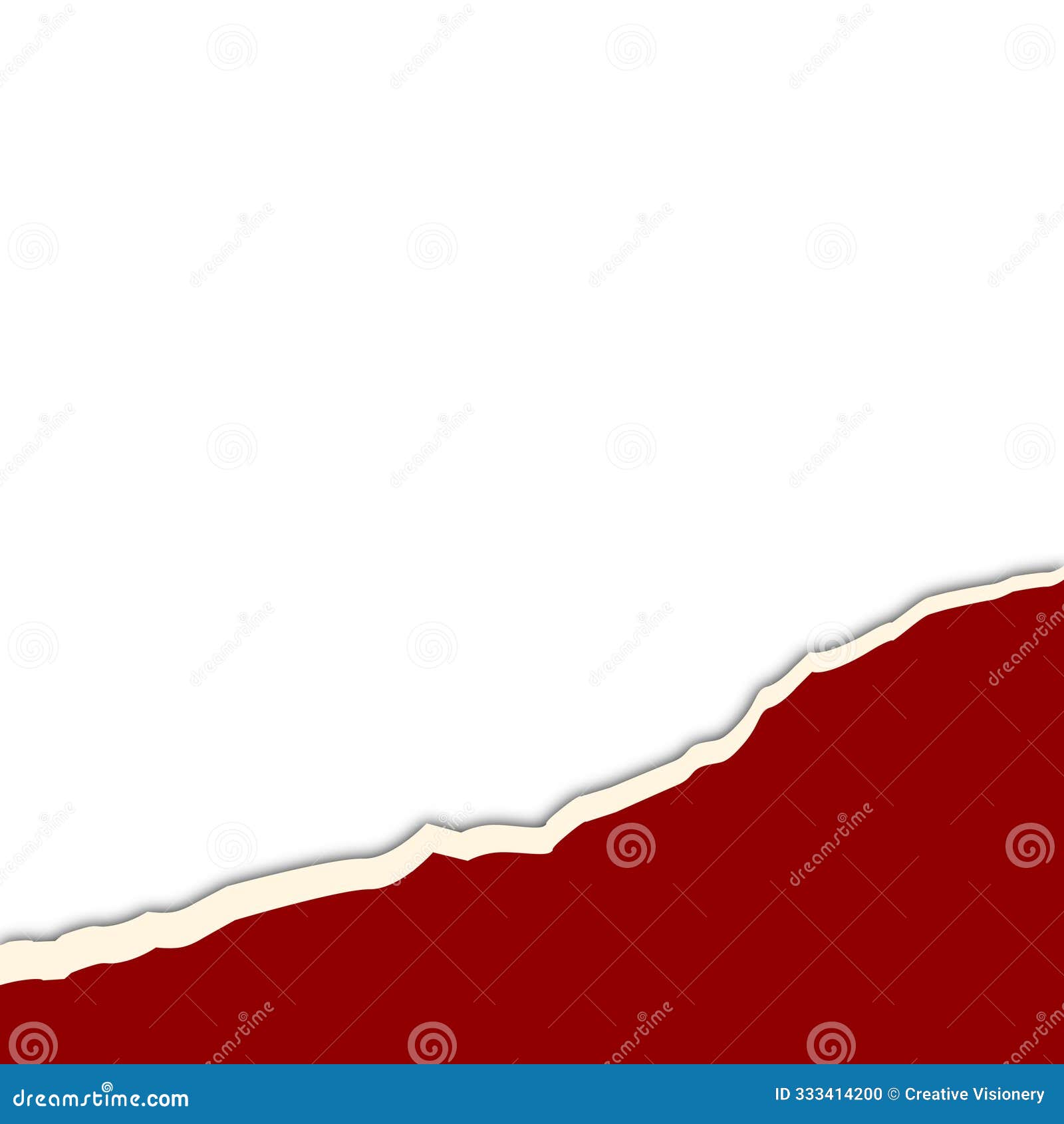 Red Torn Paper Border Decoration Stock Illustration - Illustration of ...