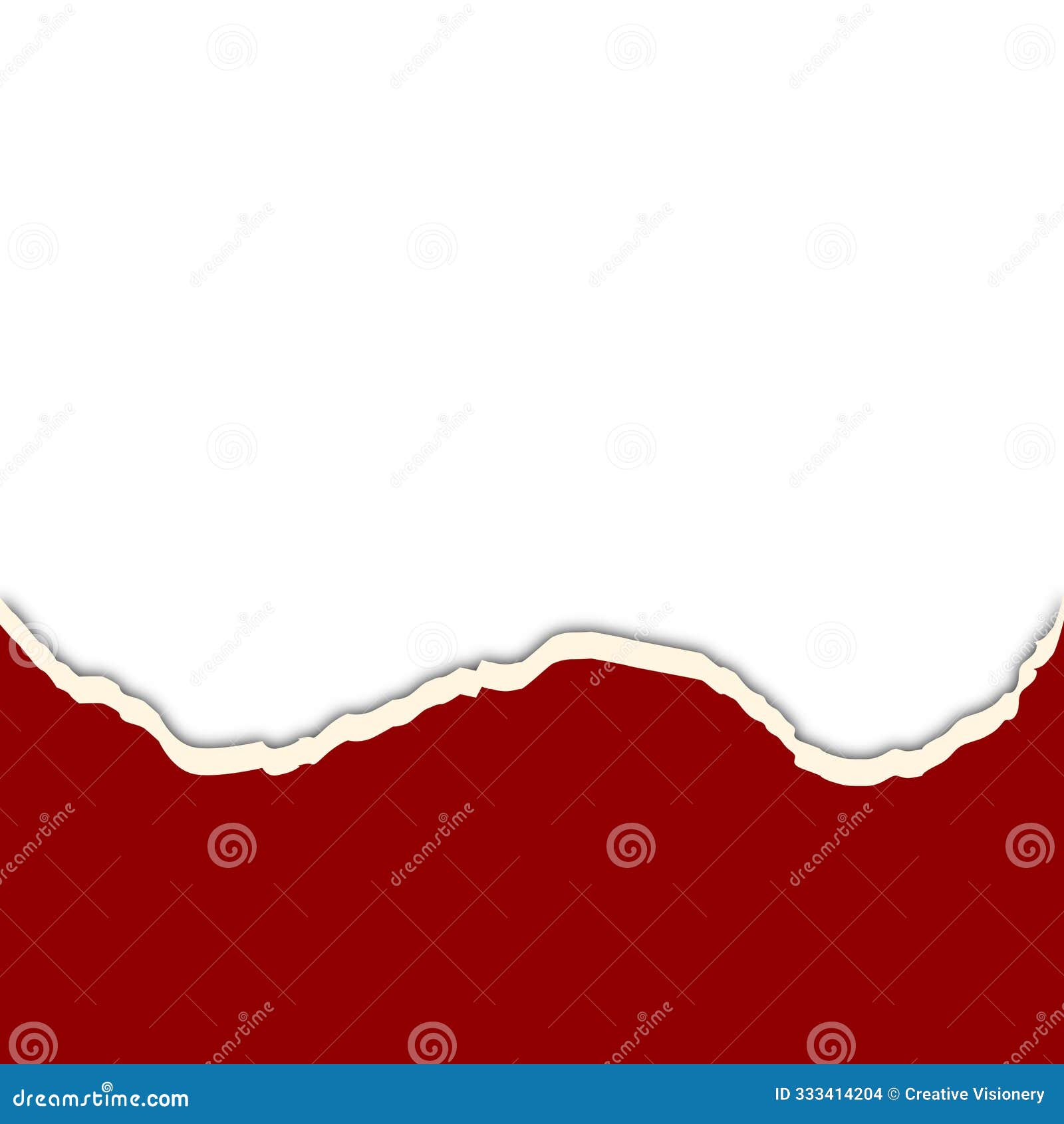 Red Torn Paper Border Decoration Stock Illustration - Illustration of ...