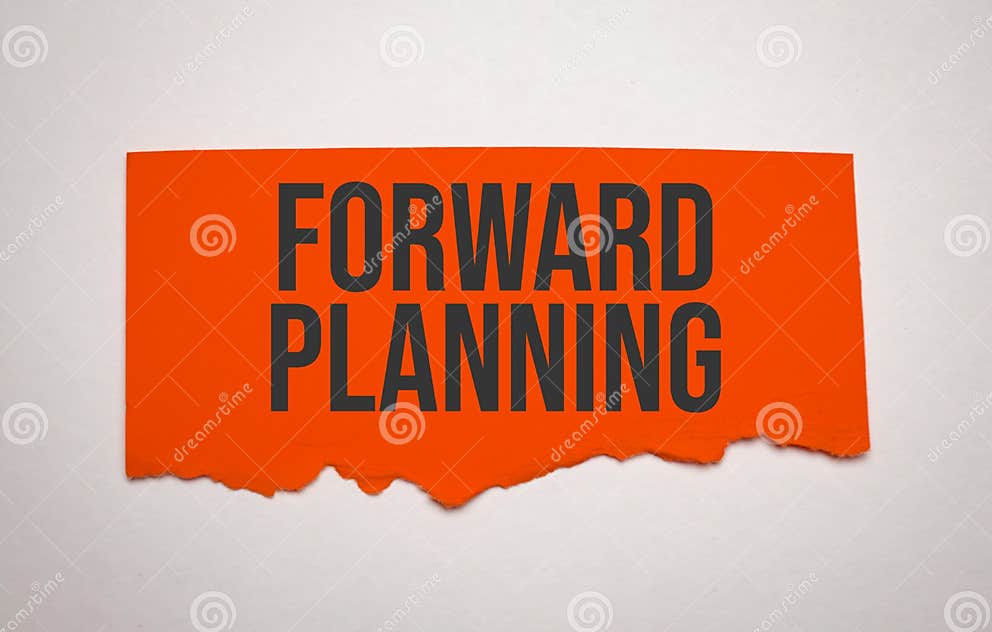 Red Torn Paper with Forward Planning Words Stock Photo - Image of word ...