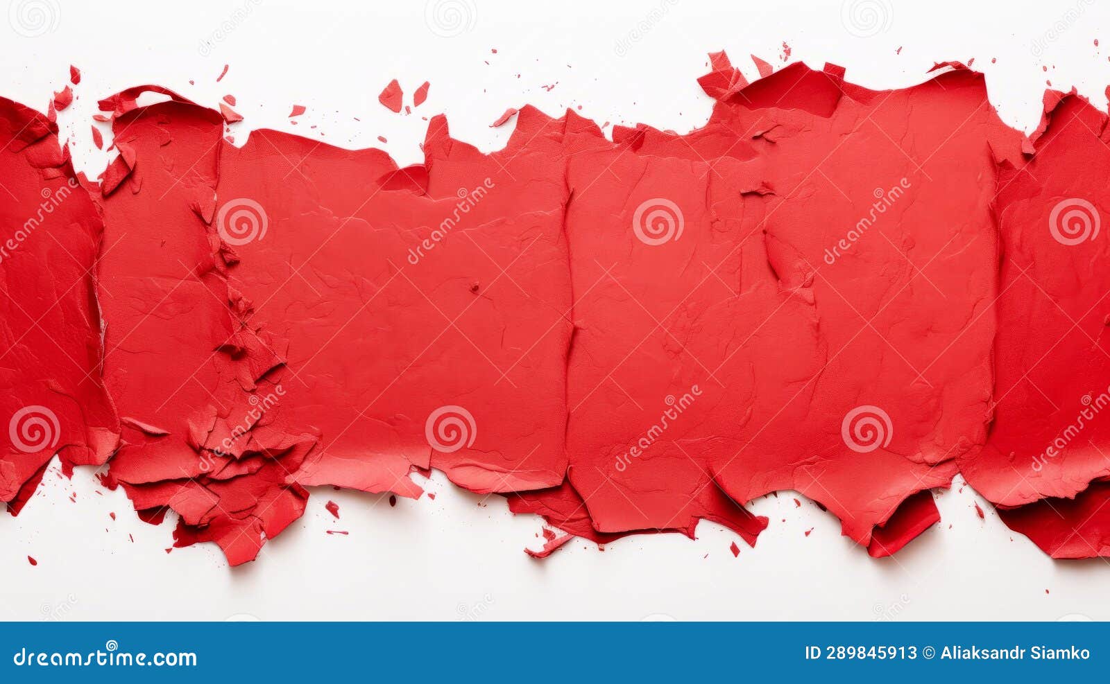 Red Torn Paper Over White Background. Copy Space Stock Image - Image of ...
