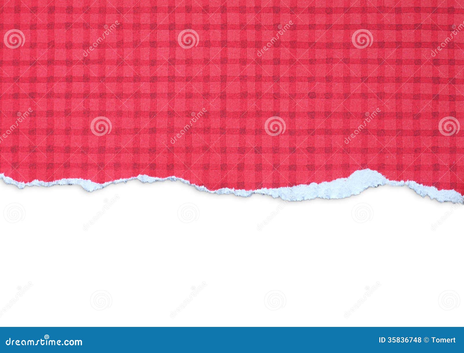 Red Torn Paper with Square Pattern Stock Photo - Image of element ...