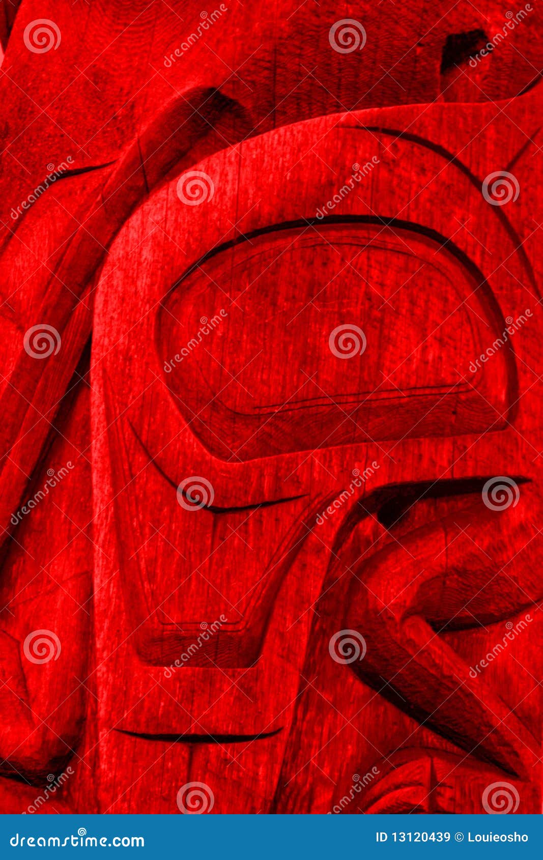 Red totem stock image. Image of american, native, detail - 13120439