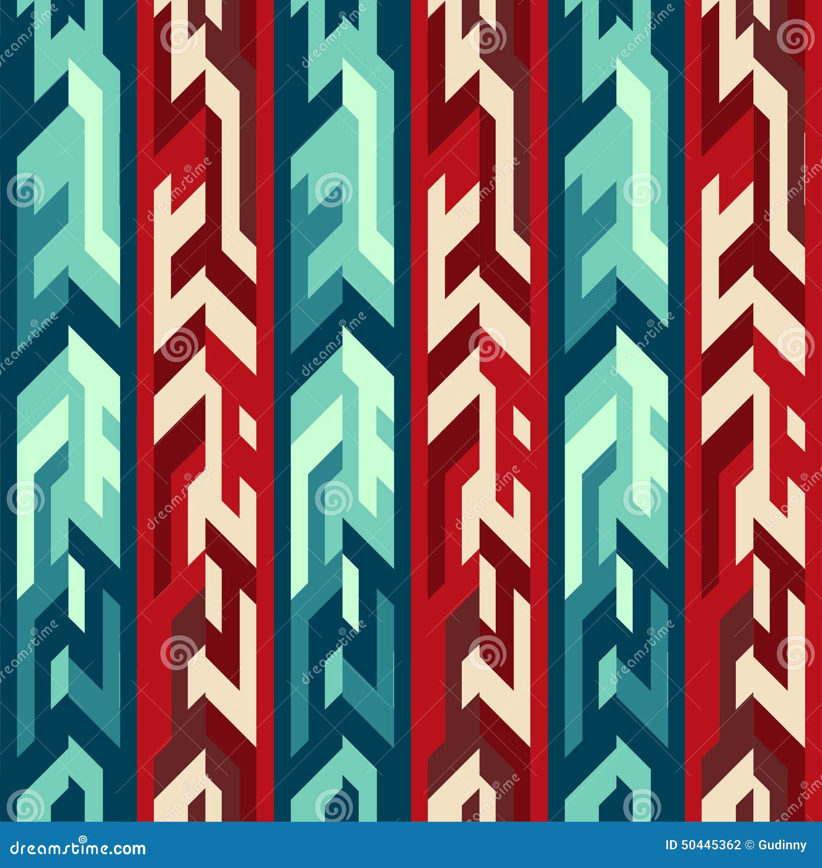 Red totem seamless pattern stock vector. Illustration of fantastic ...