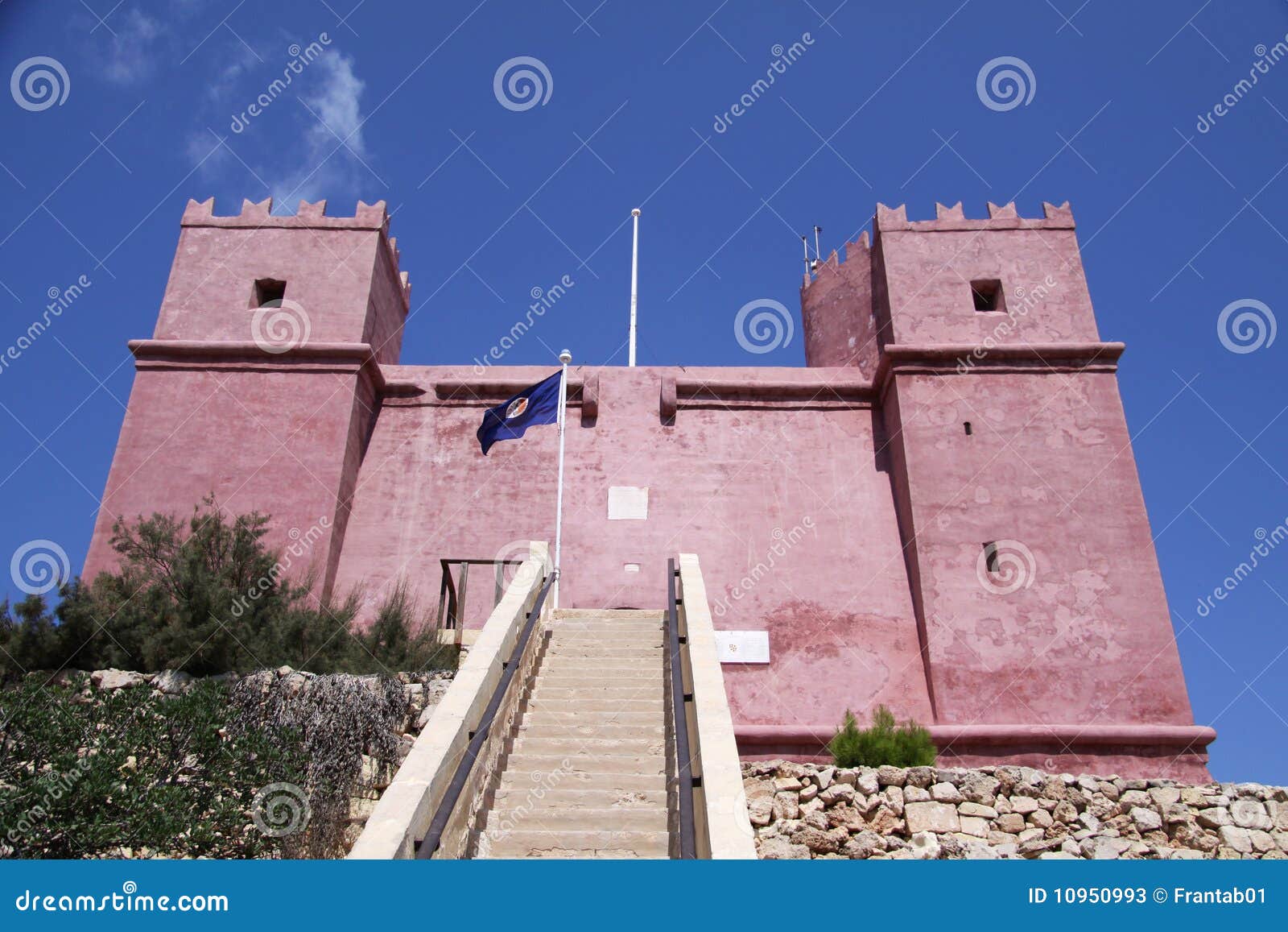 Red tower stock image. Image of culture, maltese, attraction - 10950993