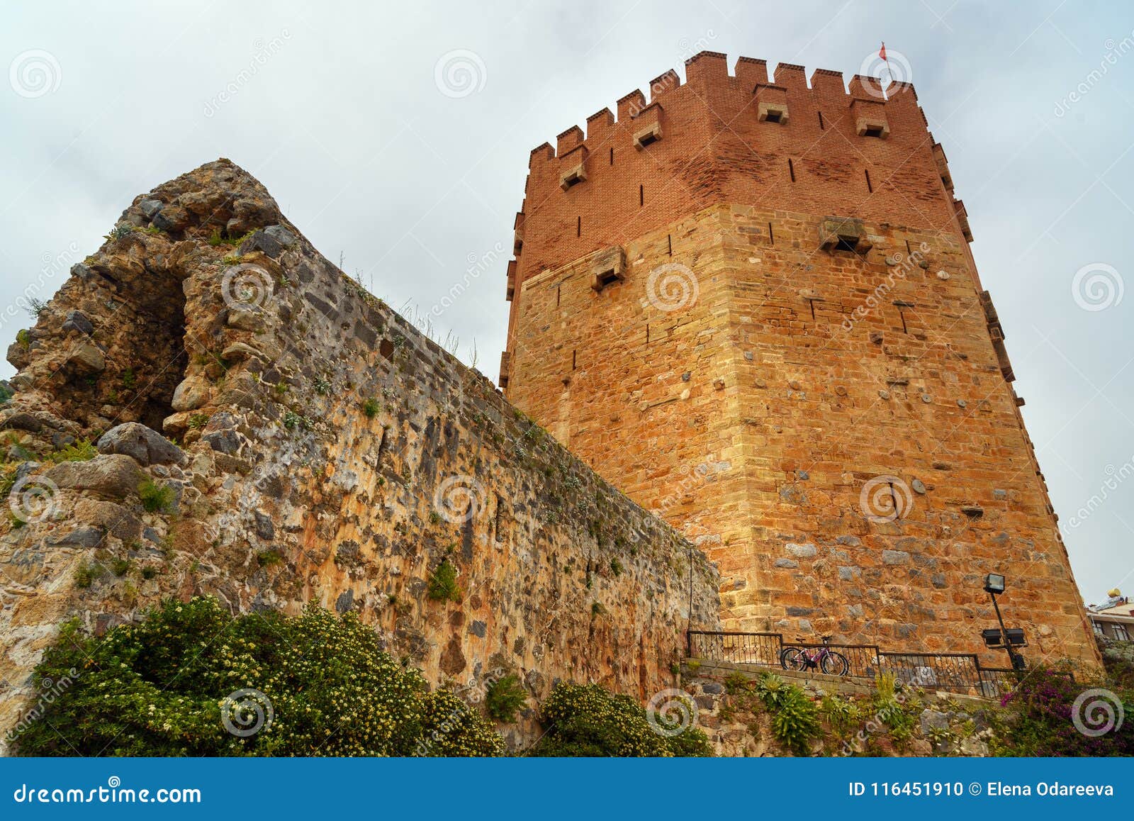 Red Tower, Kizil Kule In Alanya. Turkey Royalty-Free Stock Image ...