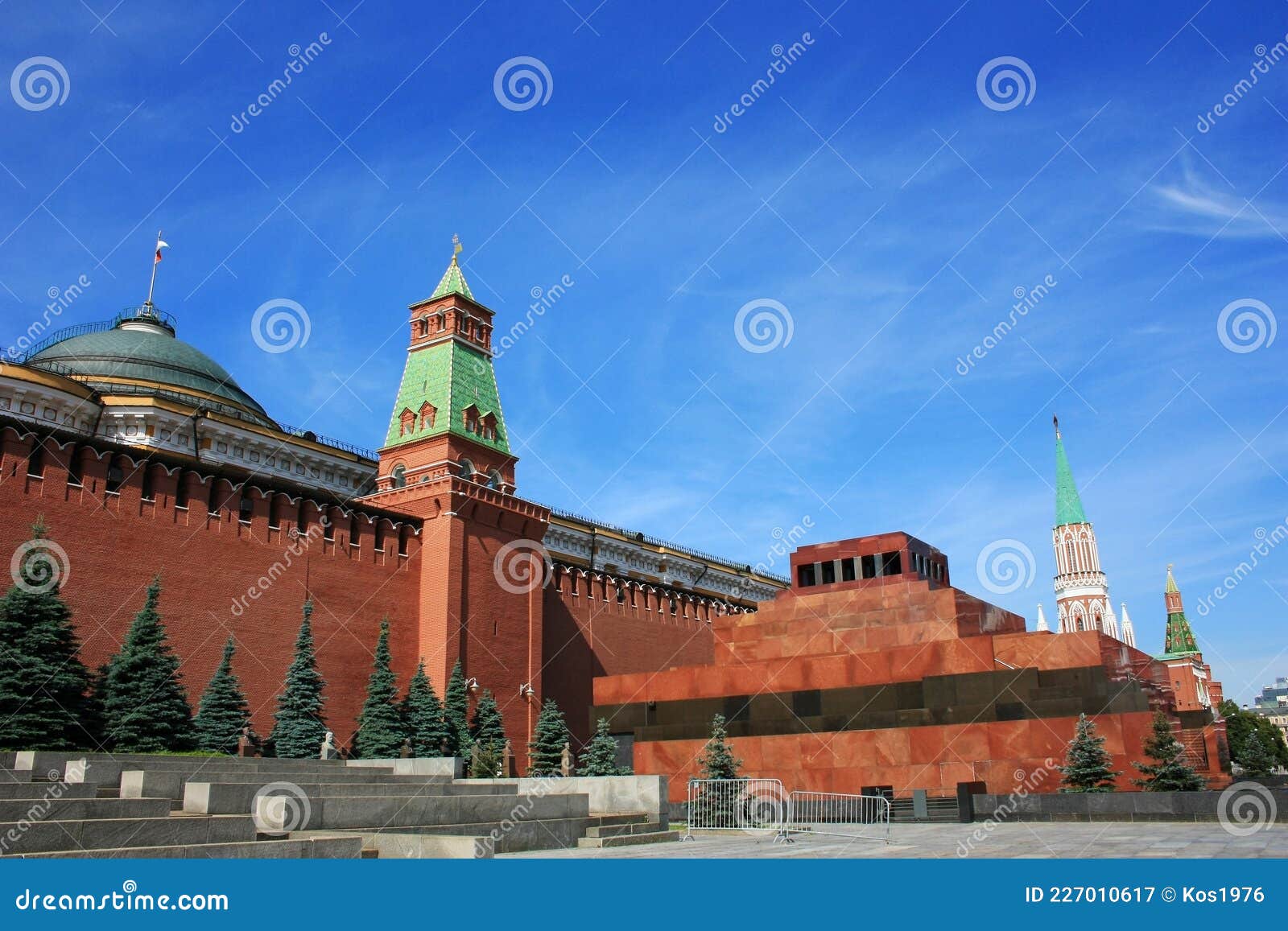 Red Towers and Walls of the Moscow Kremlin Stock Image - Image of ...