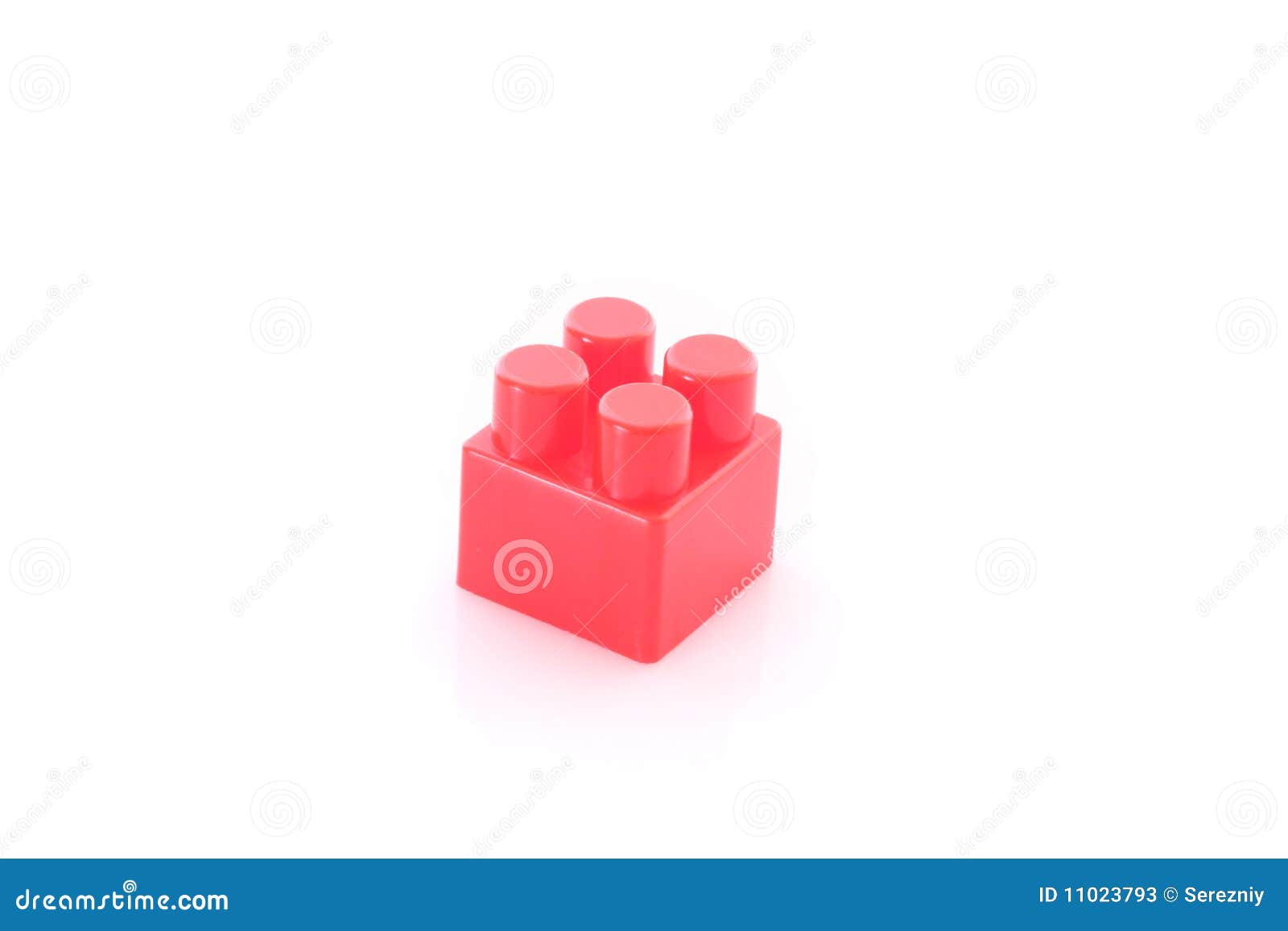 Red Toy Building Brick Isolated Stock Image - Image of element ...