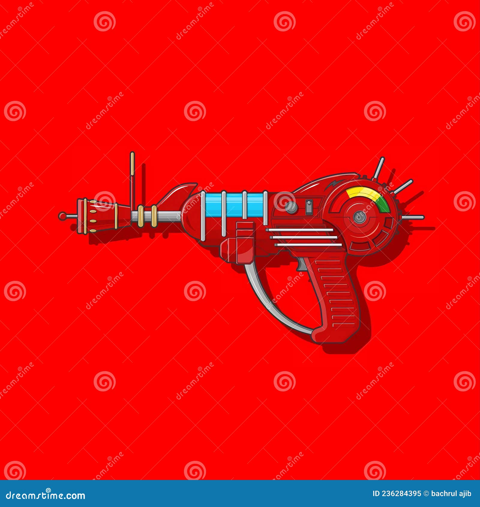 Red toy gun for kids stock illustration. Illustration of organ - 236284395