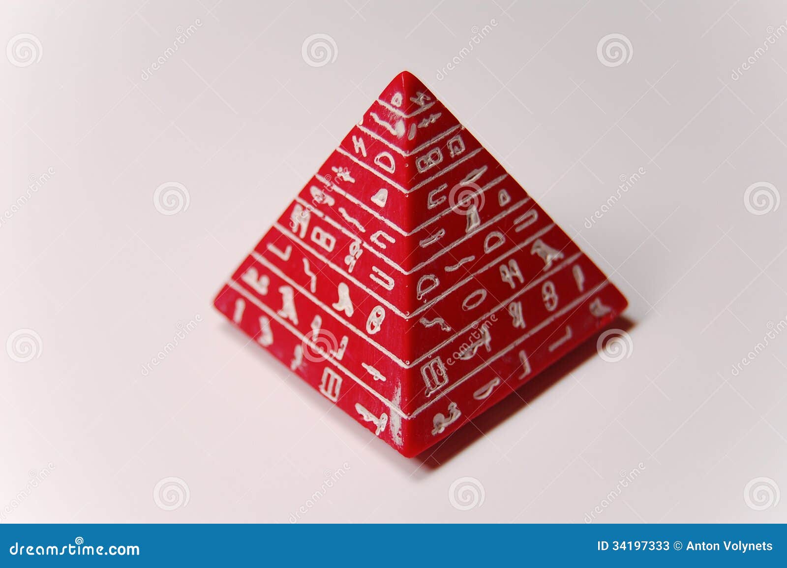 Red toy pyramid stock image. Image of sign, script, civilization - 34197333
