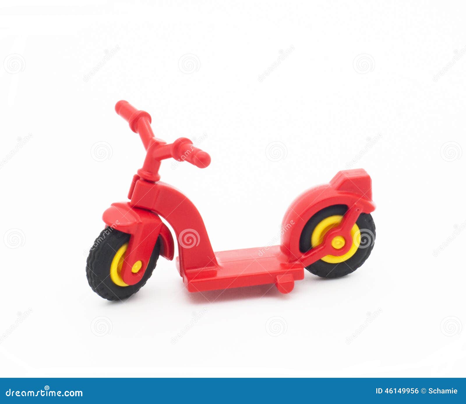 Red toy scooter stock photo. Image of frame, moped, white - 46149956