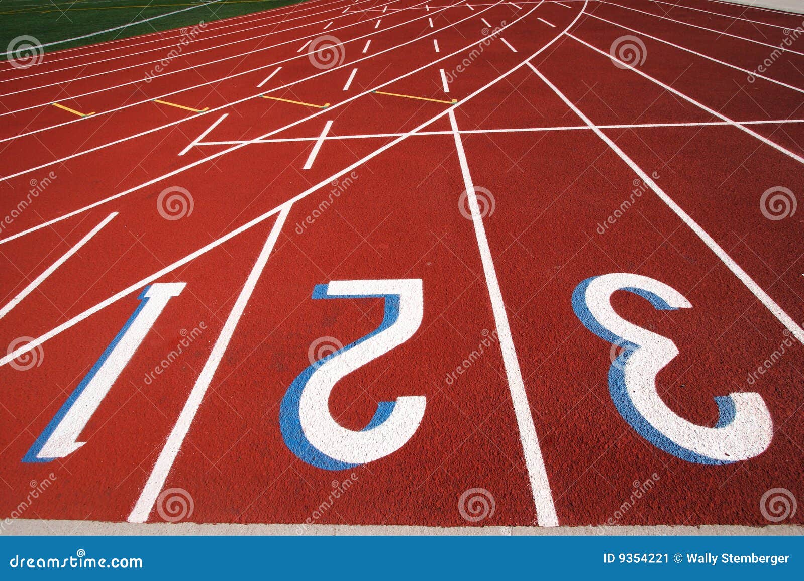 Red track stock image. Image of competition, outdoor, healthy - 9354221