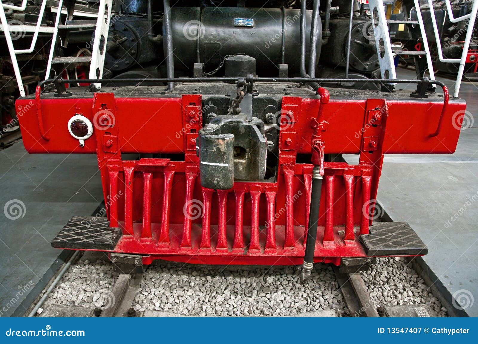 Red Track Cleaner Of The Steam Train Stock Image - Image of steam, rail ...