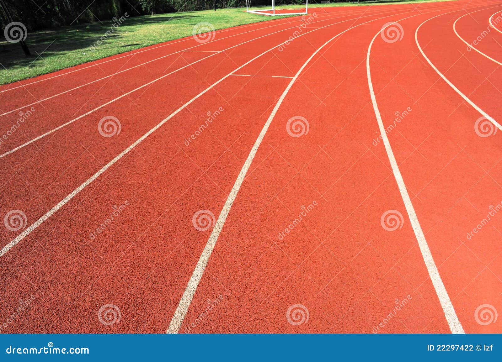 Red track lanes stock photo. Image of field, rows, match - 22297422