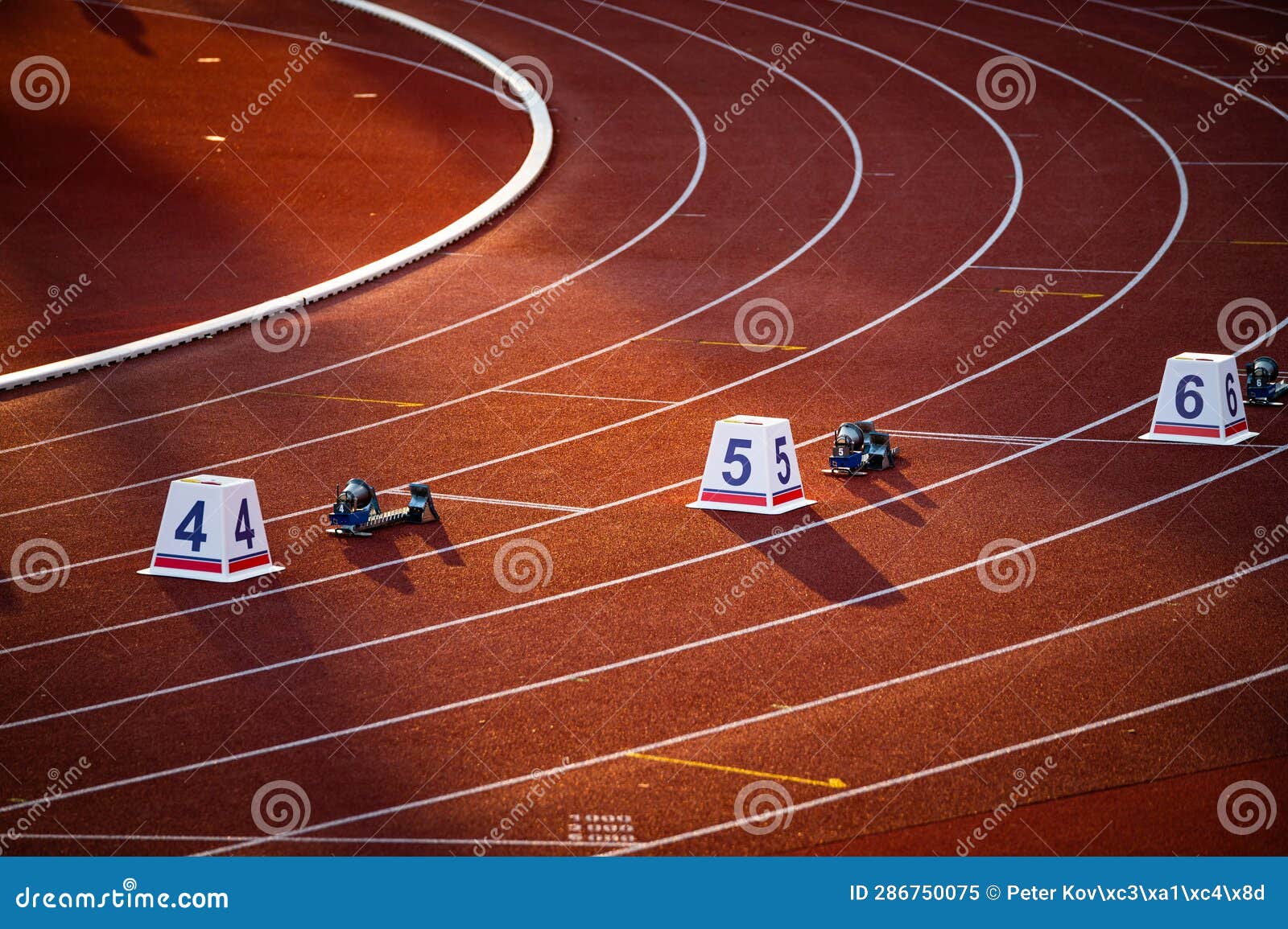 Red Track with Precise White Lines and Sequential Numbers: a Visual ...