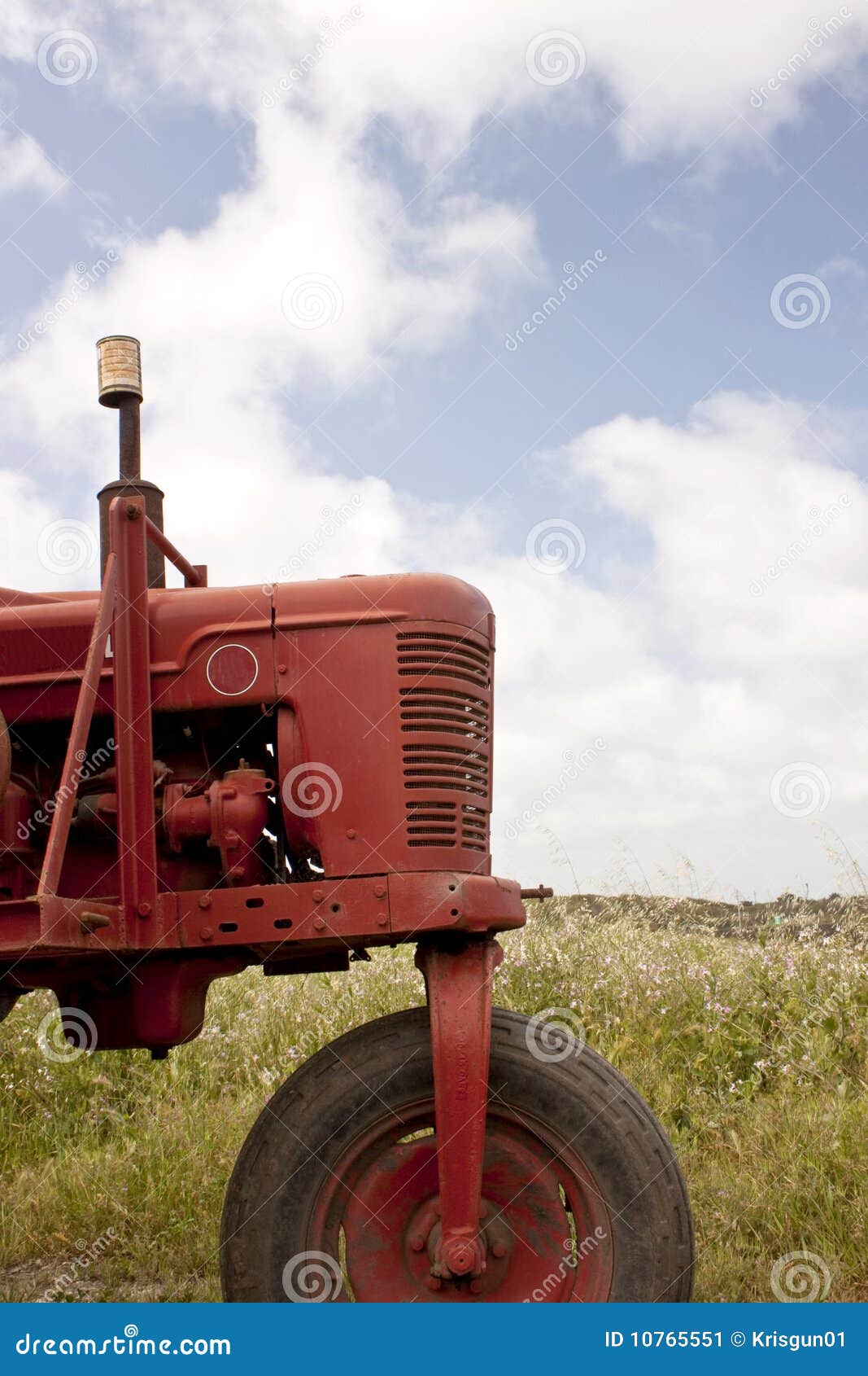 An Old Red Tractor Rusts In An Old Shed Stock Photography ...