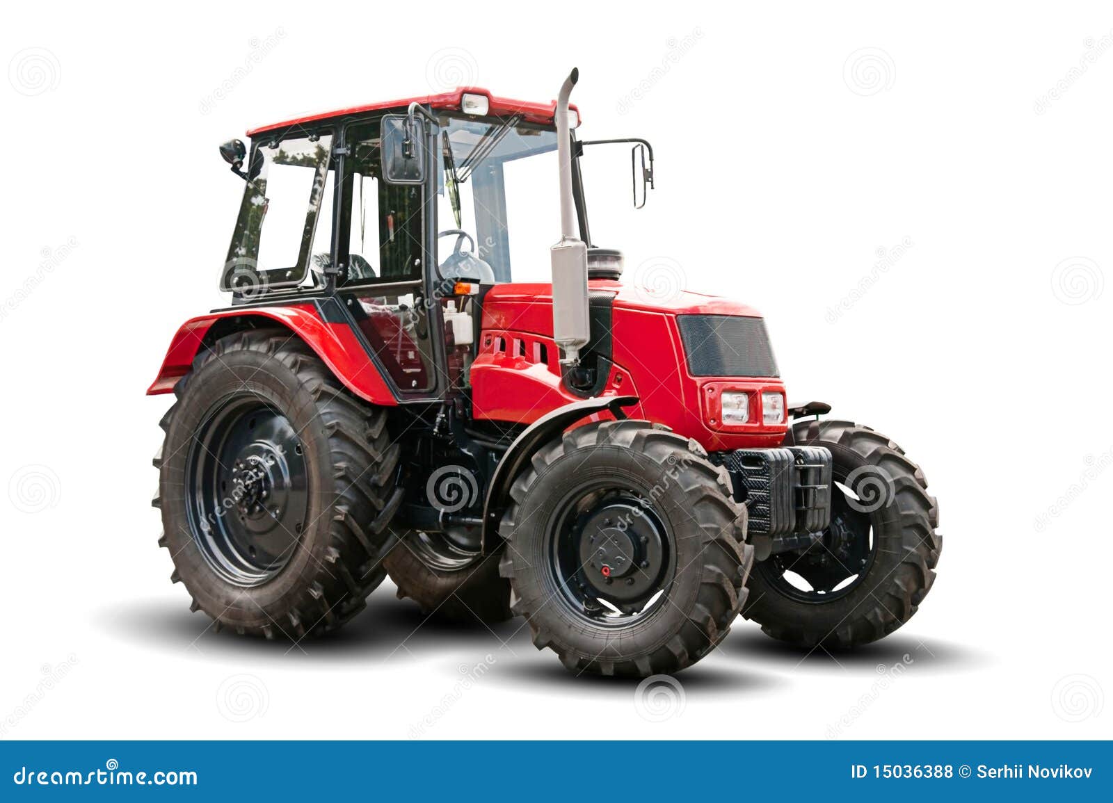 Red tractor stock photo. Image of white, agricultural - 15036388