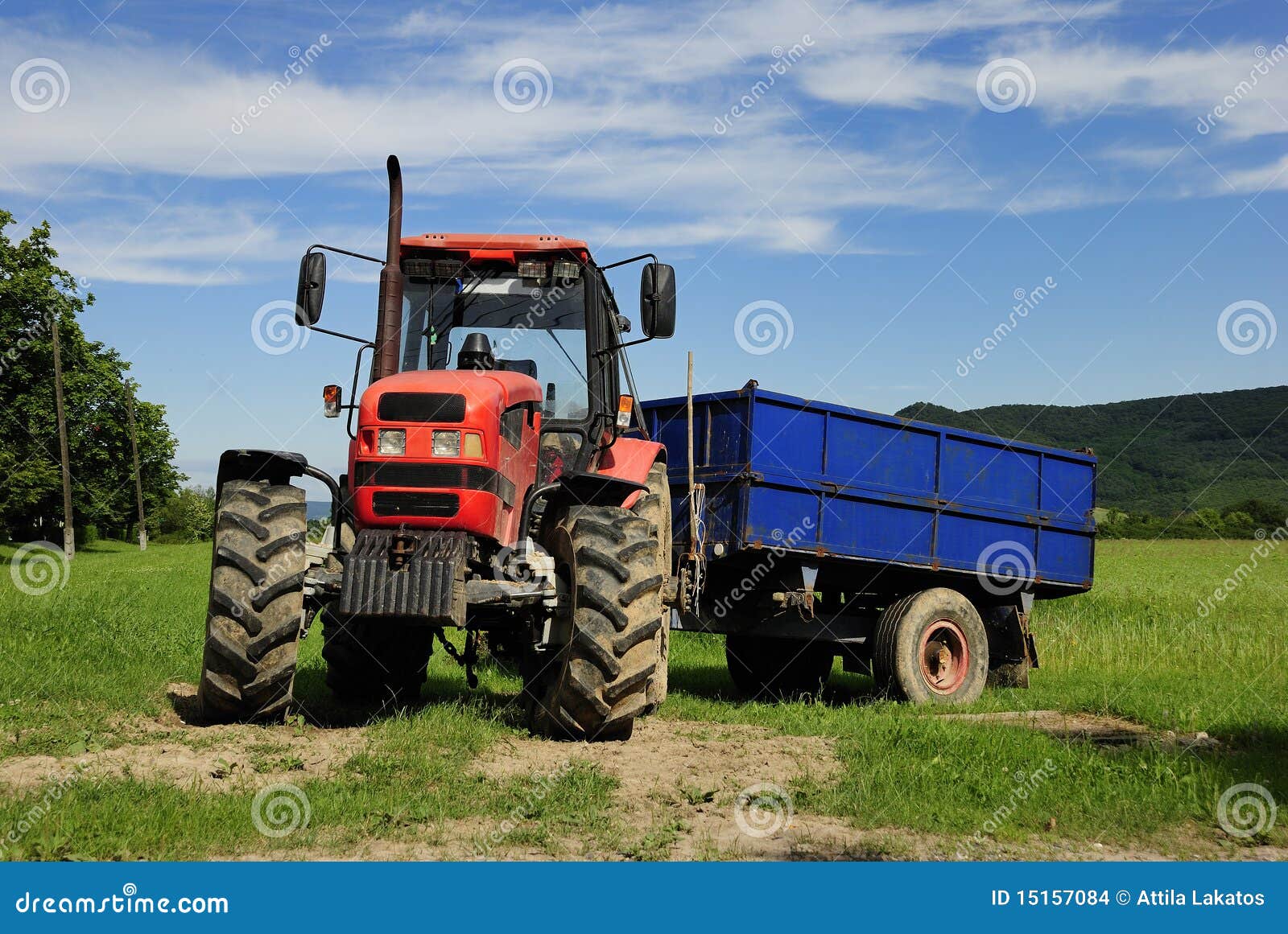 Red tractor stock photo. Image of agriculture, generator - 15157084