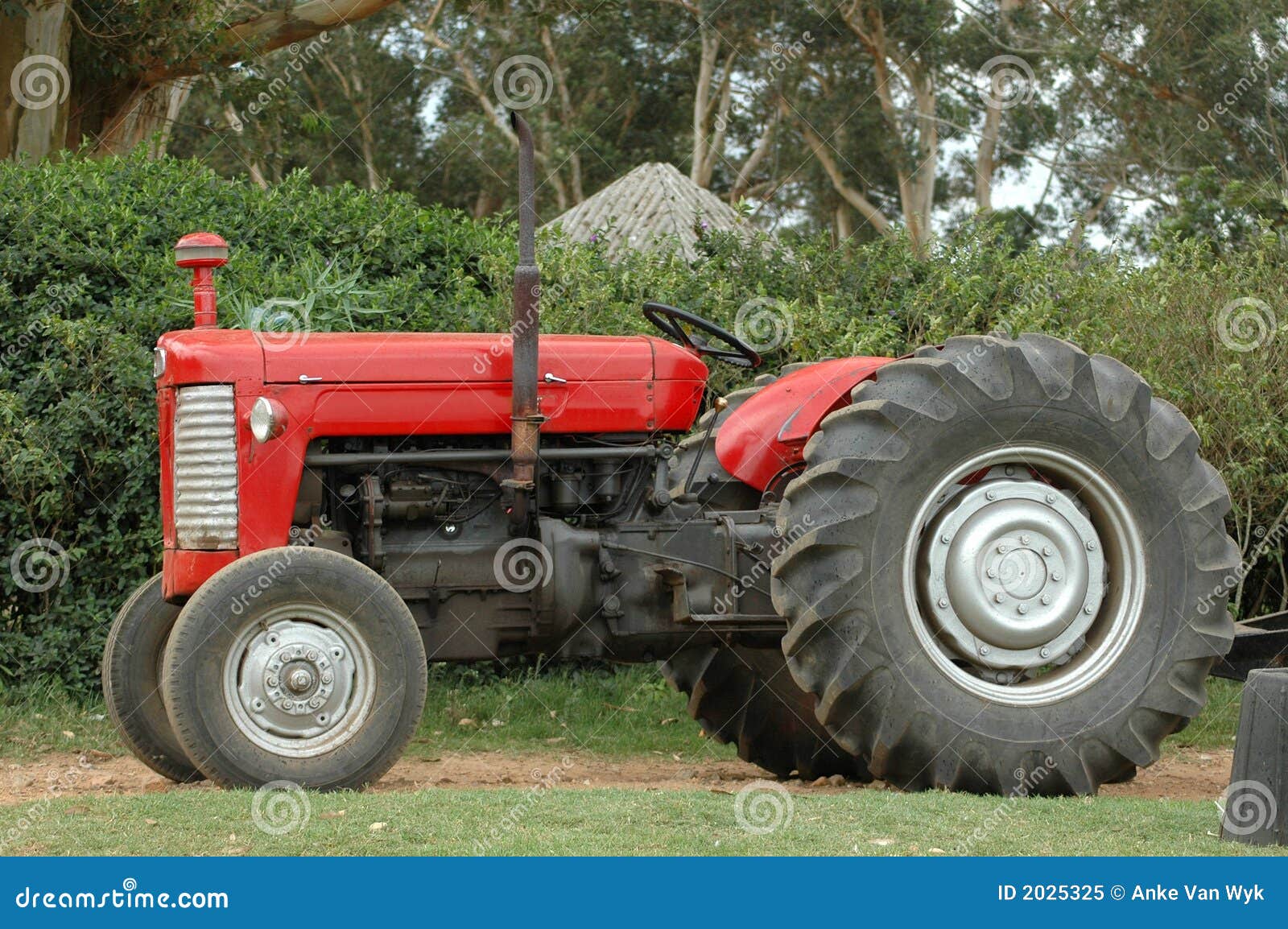 Red tractor stock image. Image of machines, powered, transporting - 2025325