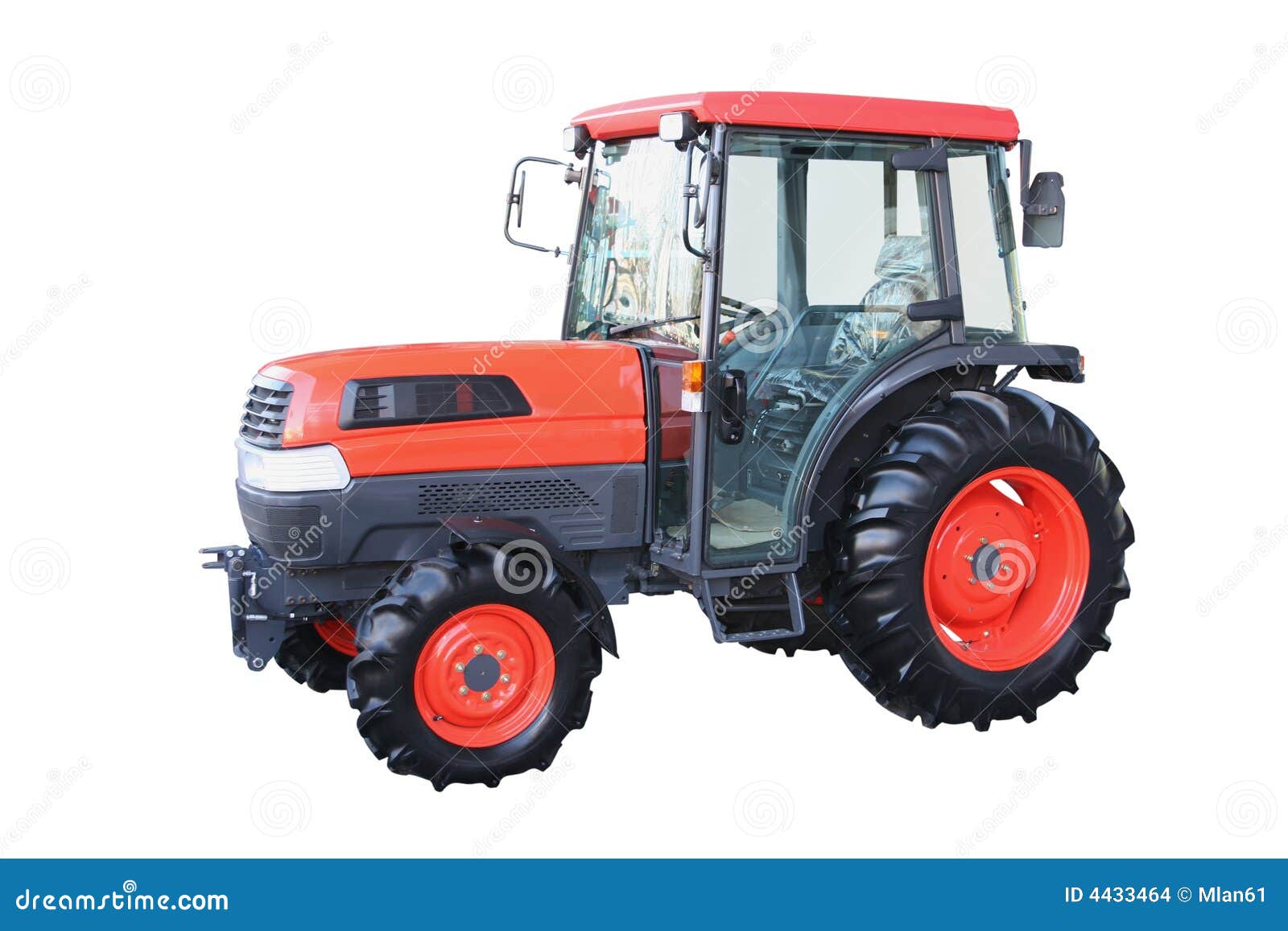 Red tractor stock photo. Image of isolated, transport - 4433464