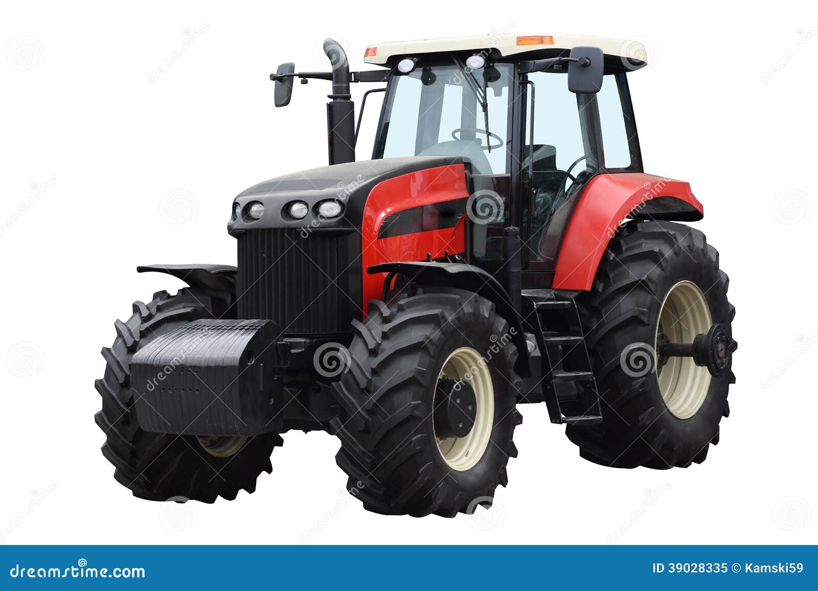 Red tractor stock image. Image of unit, motor, mechanical - 39028335