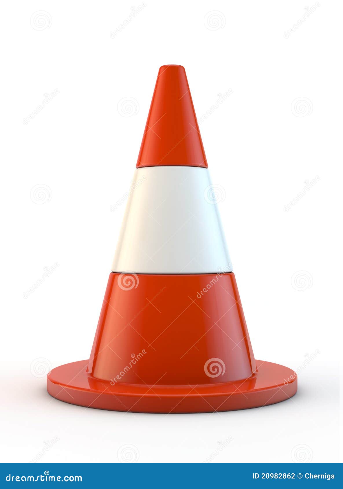 Red traffic cone stock illustration. Illustration of industry - 20982862