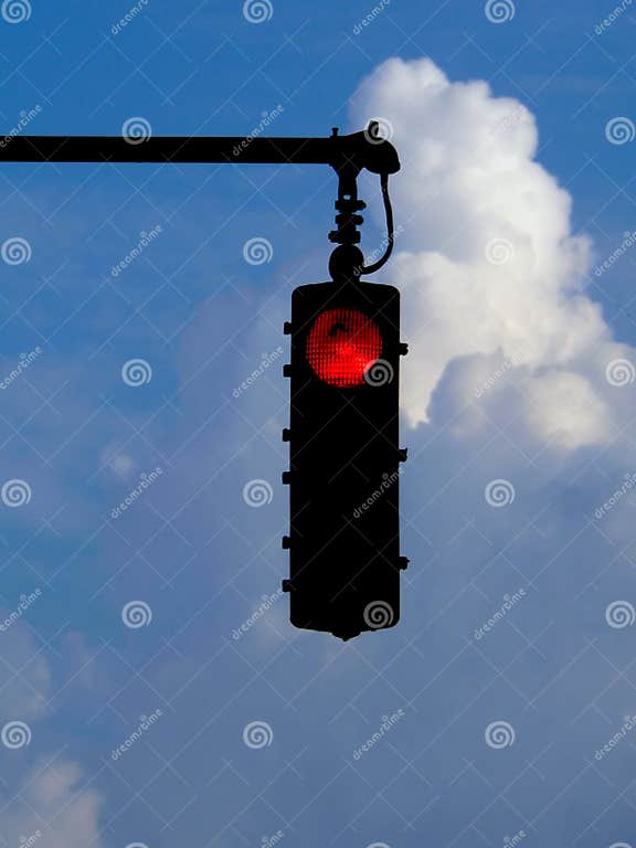 Red Traffic Light stock photo. Image of halt, urban, signage - 199764