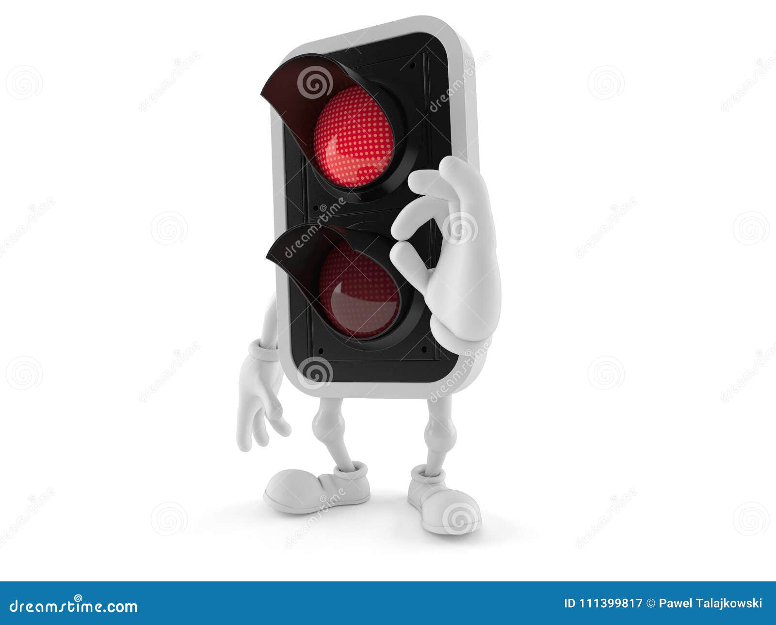 Red Traffic Light Character Stock Illustration - Illustration of agree ...