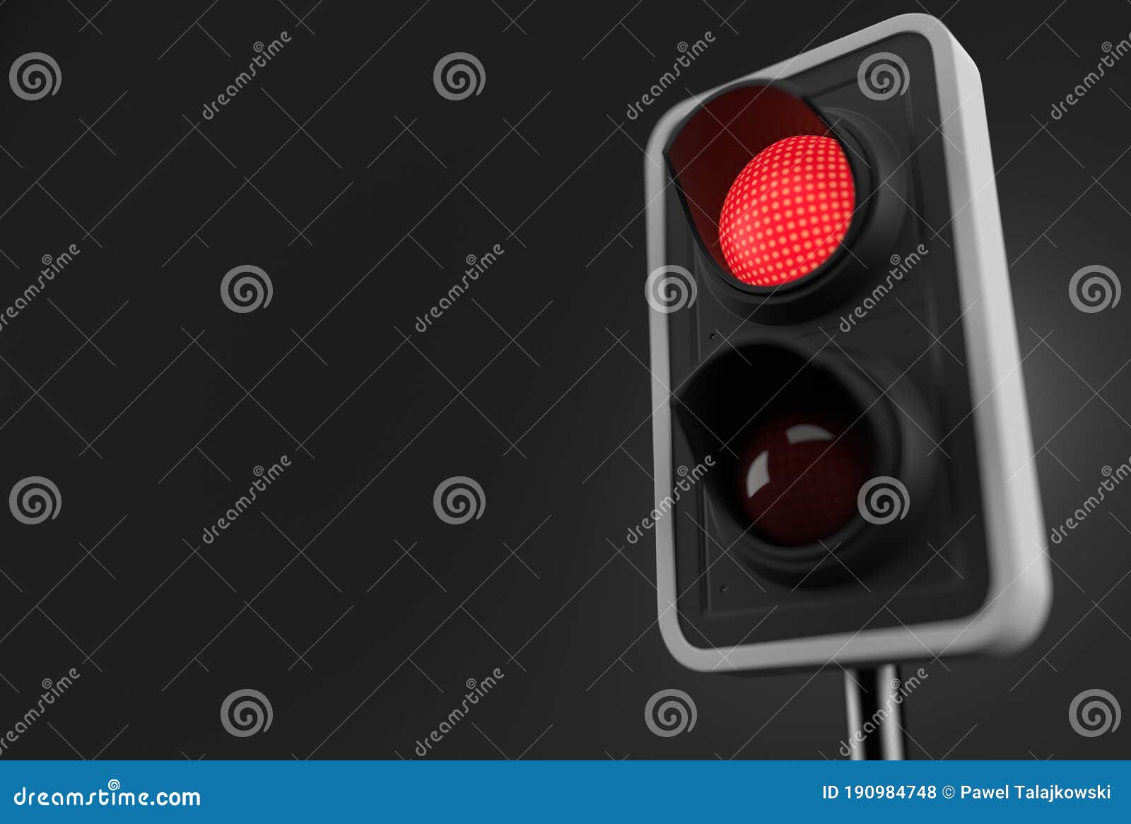 Red traffic light stock illustration. Illustration of stoplight - 190984748