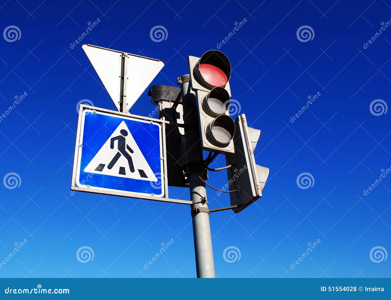 Red traffic light stock photo. Image of prohibiting, blue - 51554028