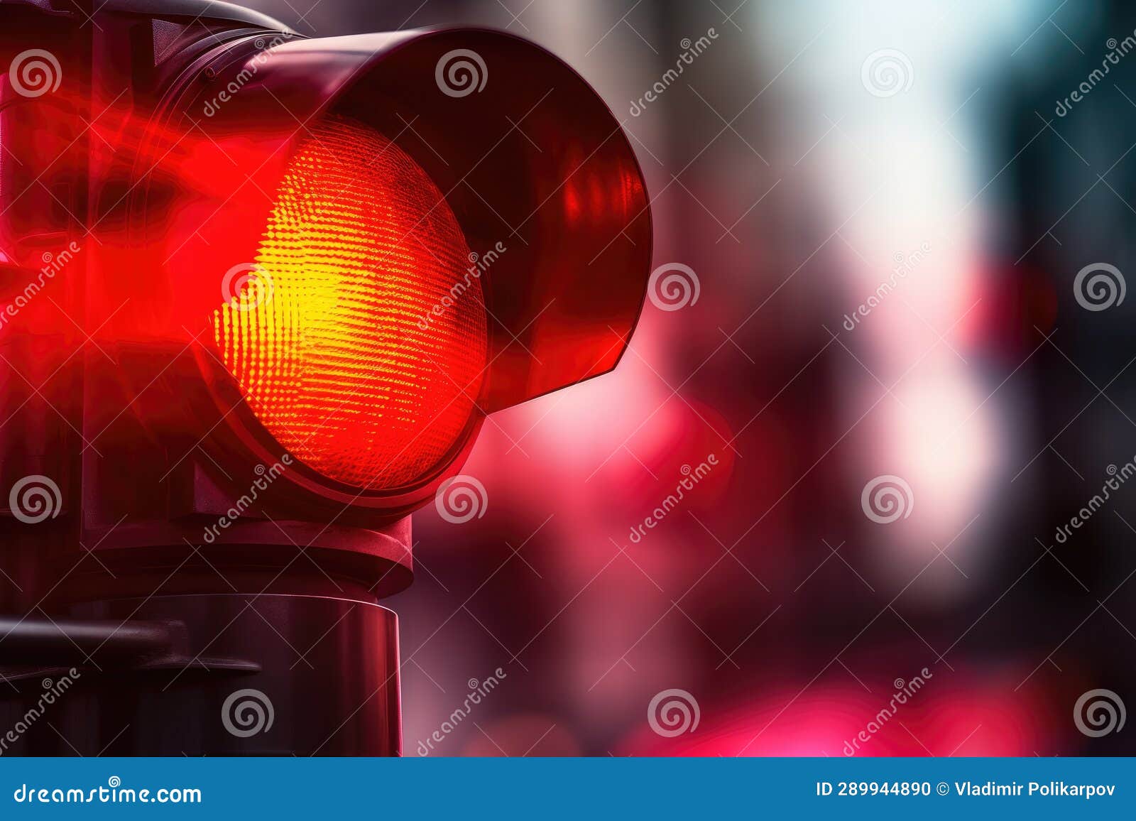 Red Traffic Light. Prohibiting Motion Signal Stock Photo - Image of ...