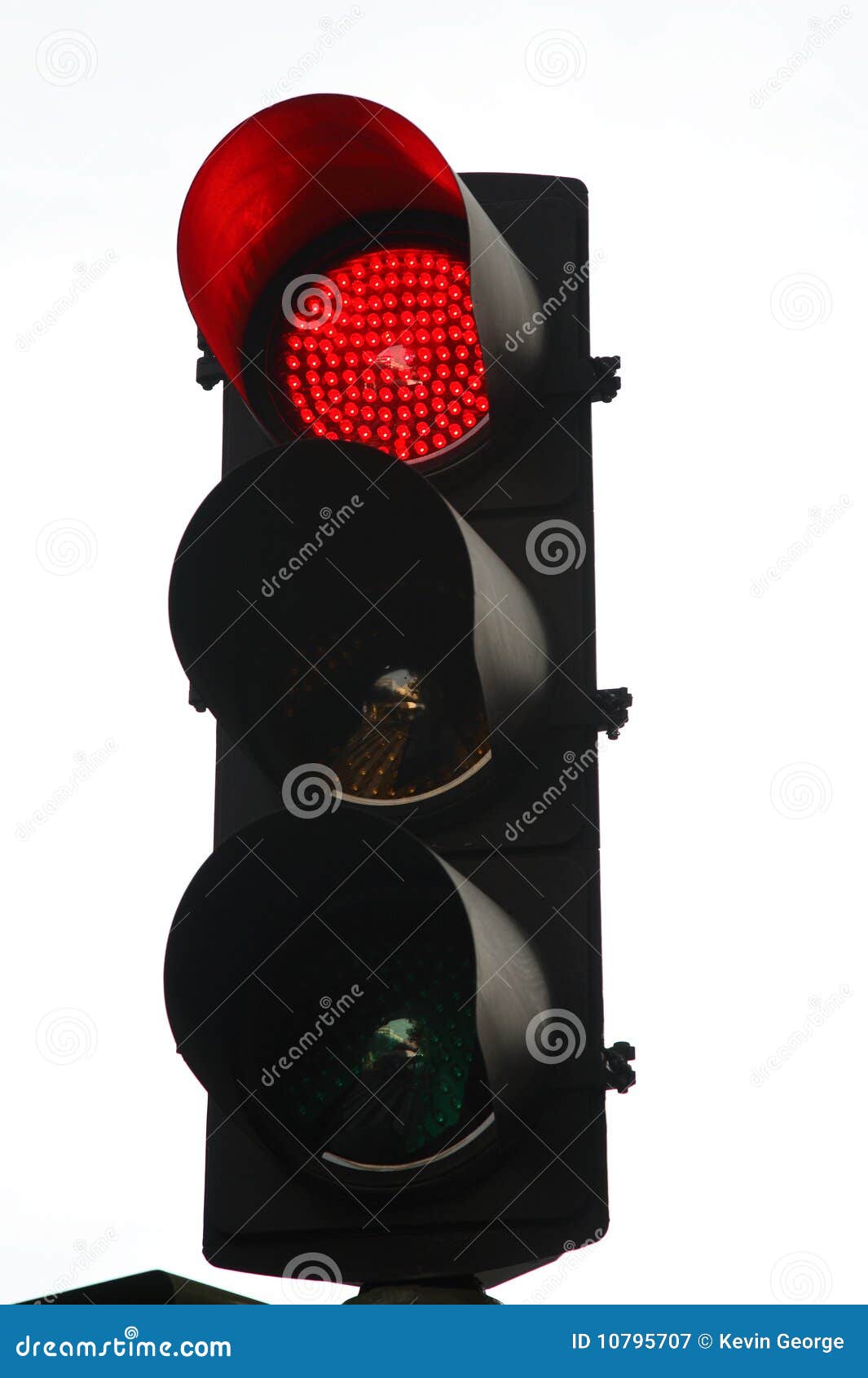 Red traffic light sign stock image. Image of forbid, permission - 10795707