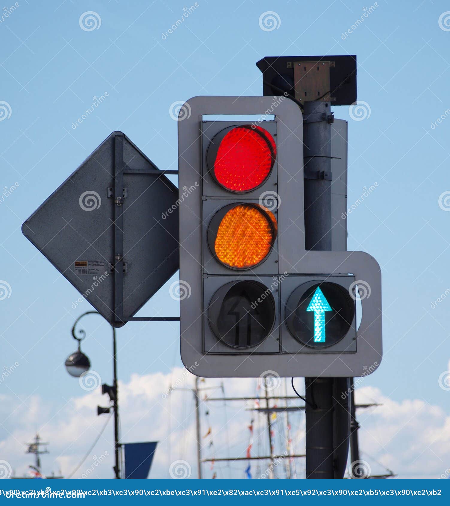 Red traffic light signal stock image. Image of rules, crossway - 9401335