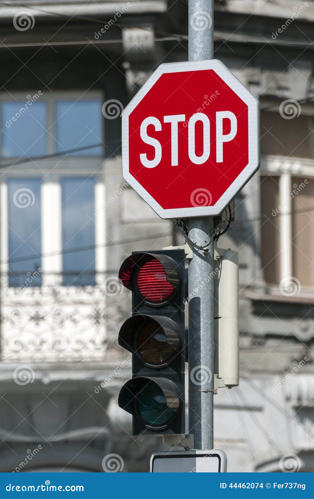 Red traffic light. stock photo. Image of traffic, sign - 44462074